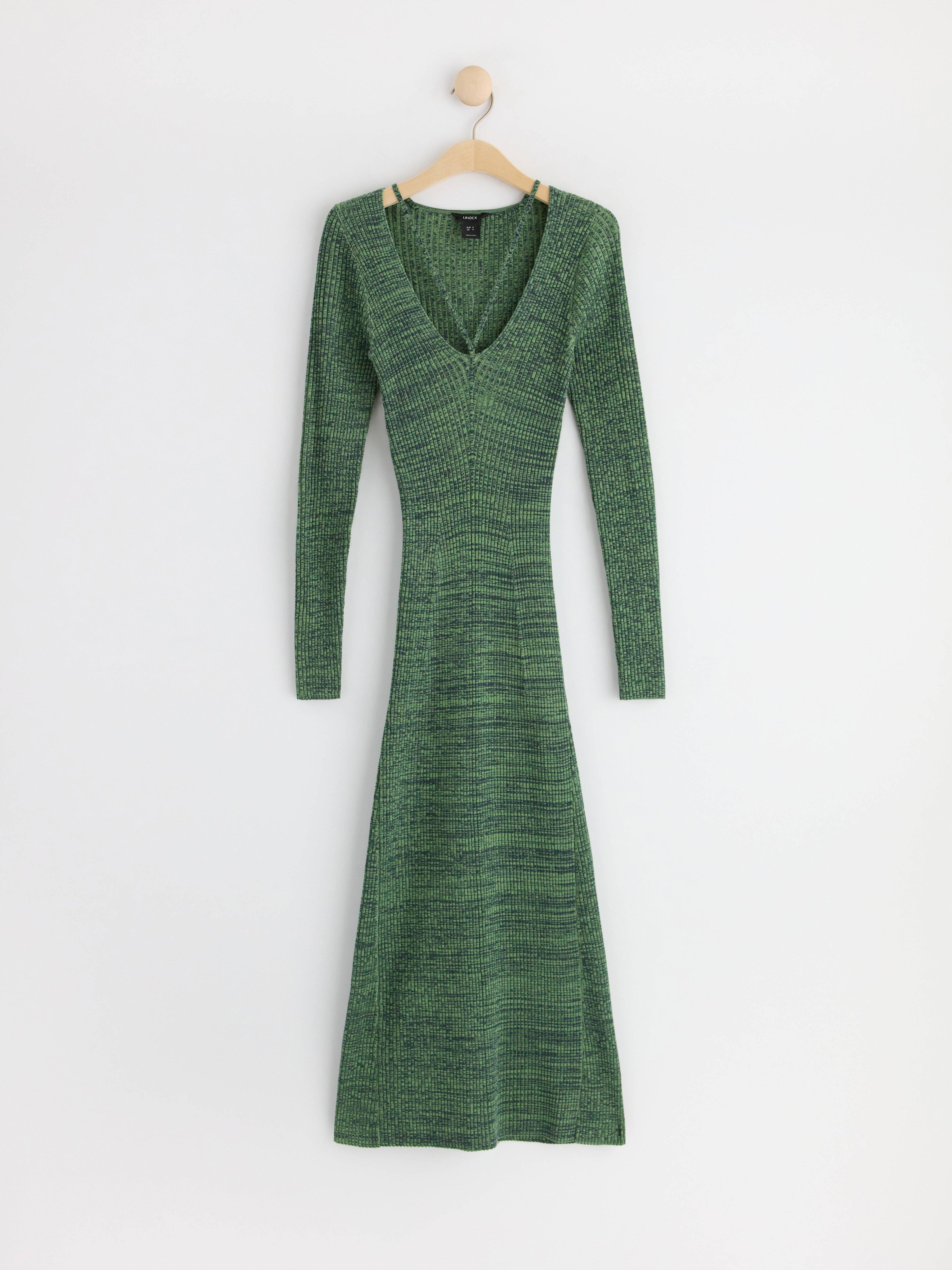 Maxi dress with ribbed texture | Lindex