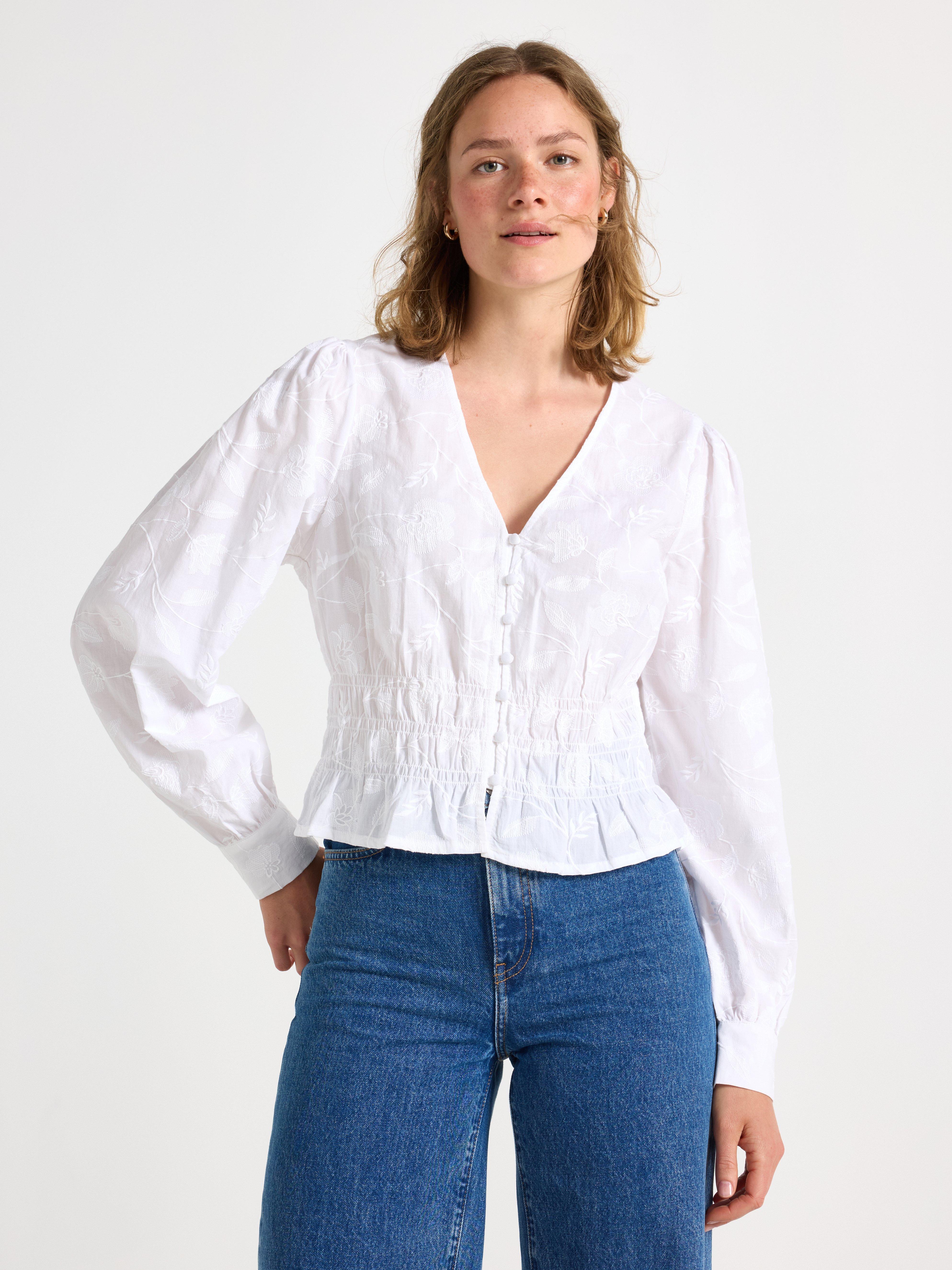 Broderad blus | Lindex