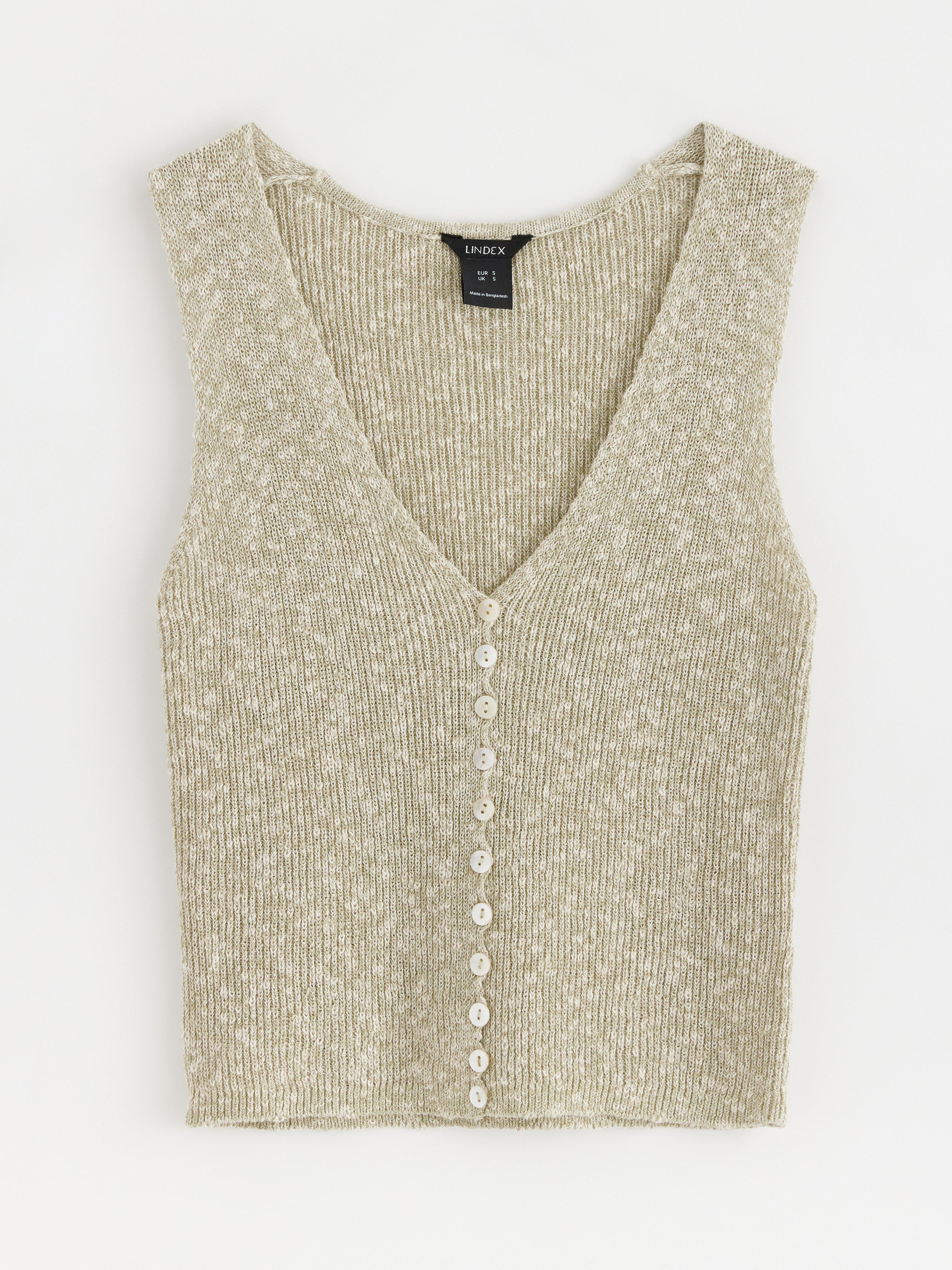 Stickad väst | Lindex