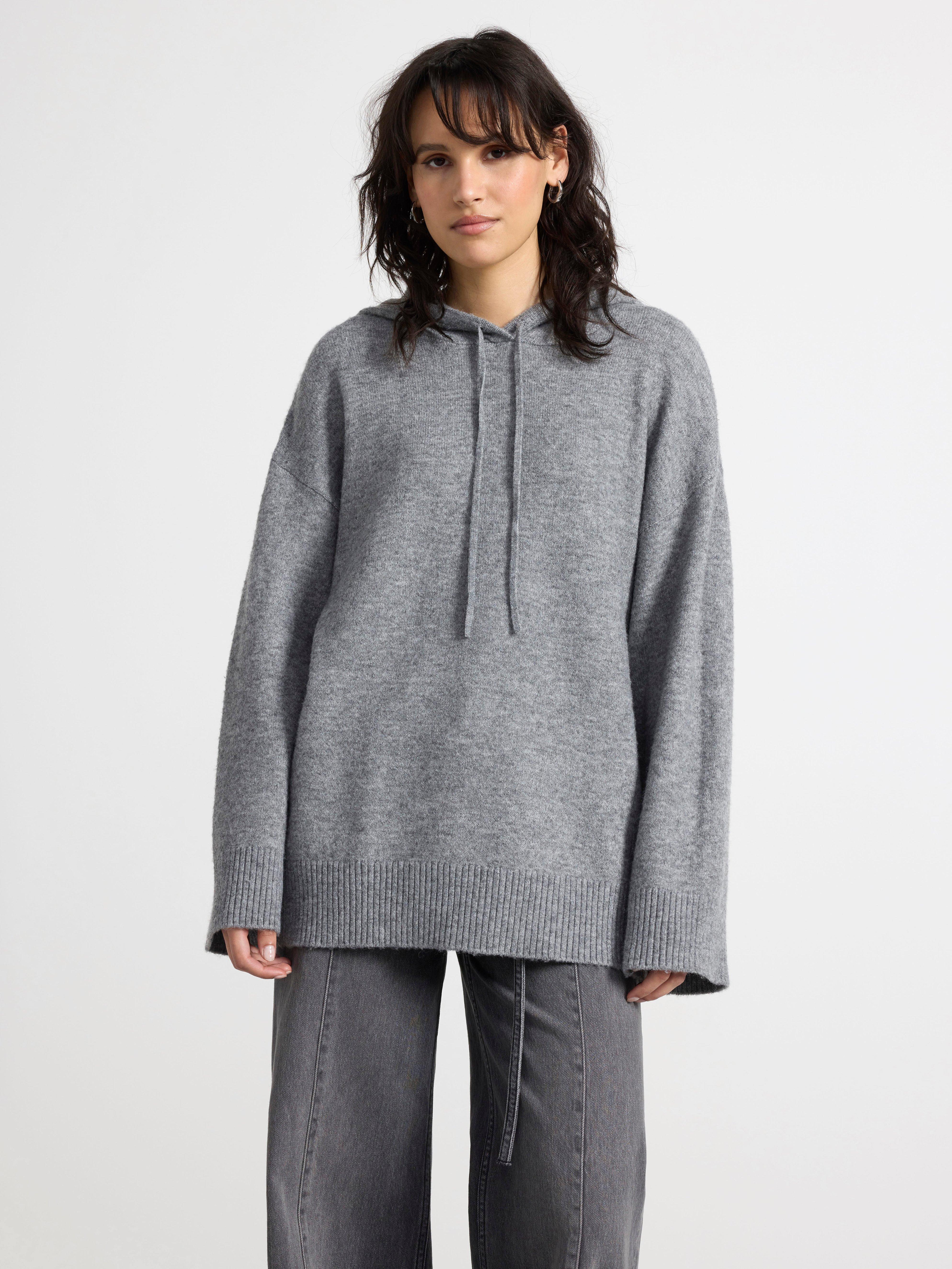 Stickad hoodie | Lindex