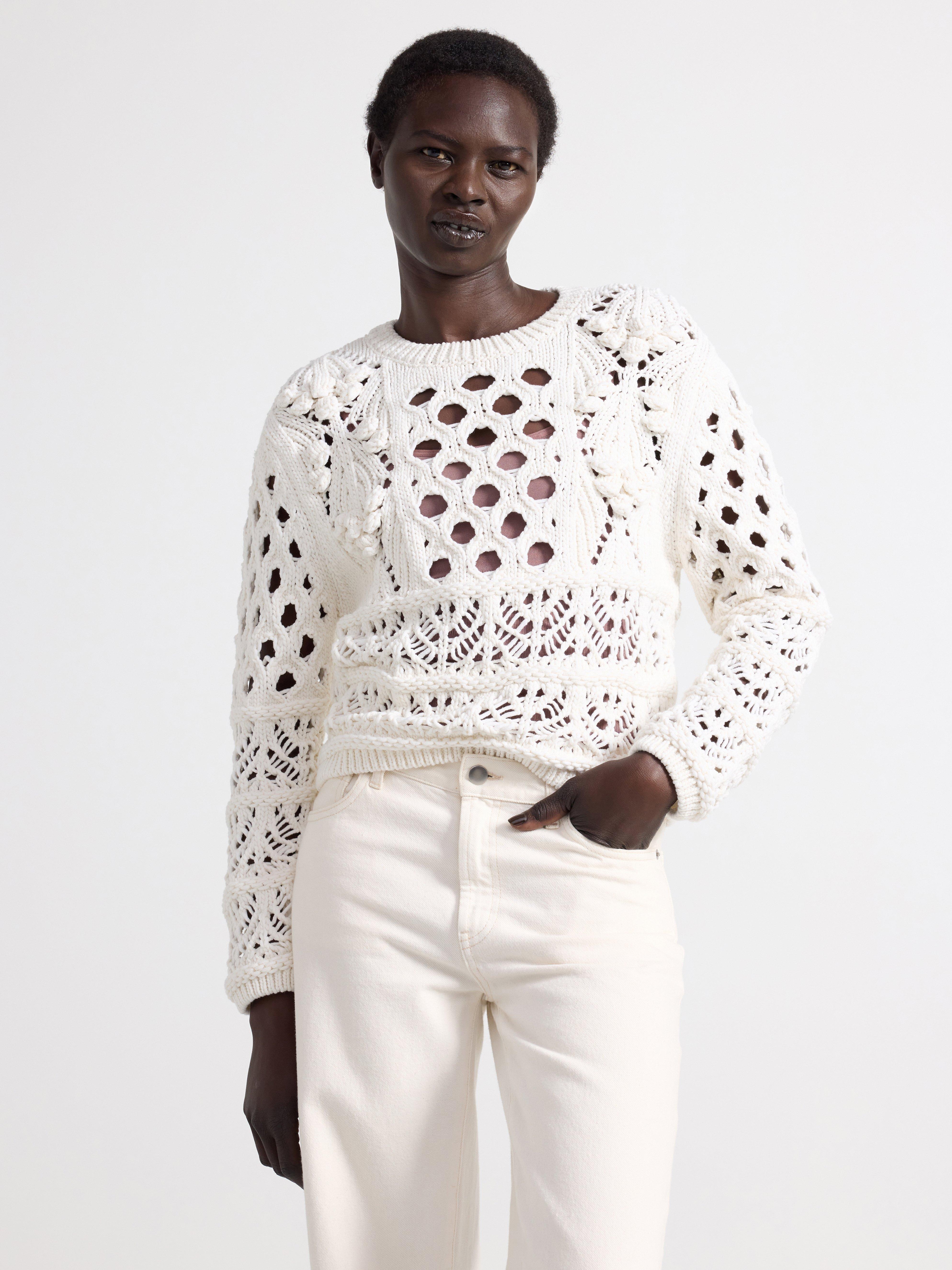 Hole-knit jumper | Lindex