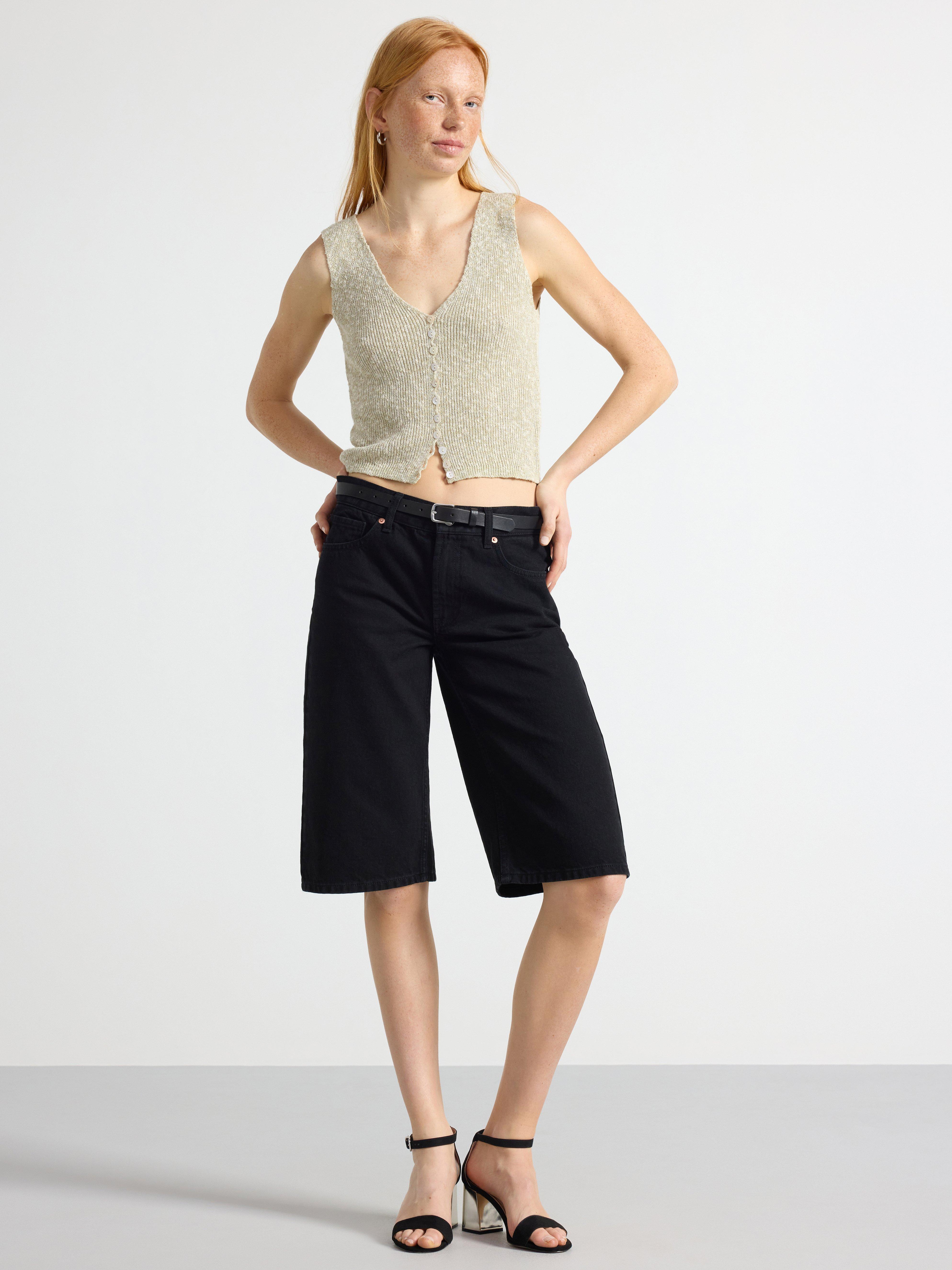 Long denim shorts | Lindex