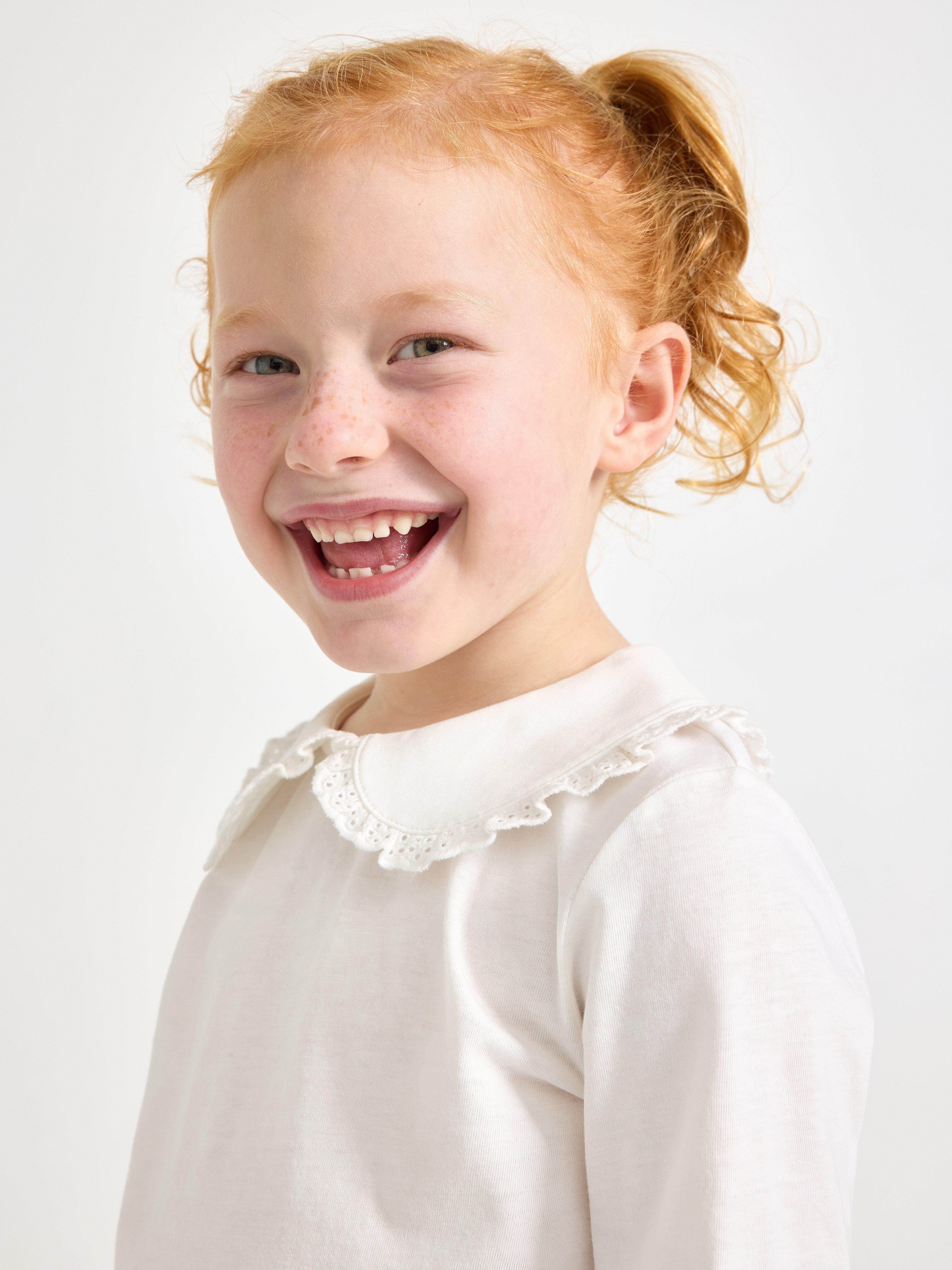 Långärmad topp med krage | Lindex