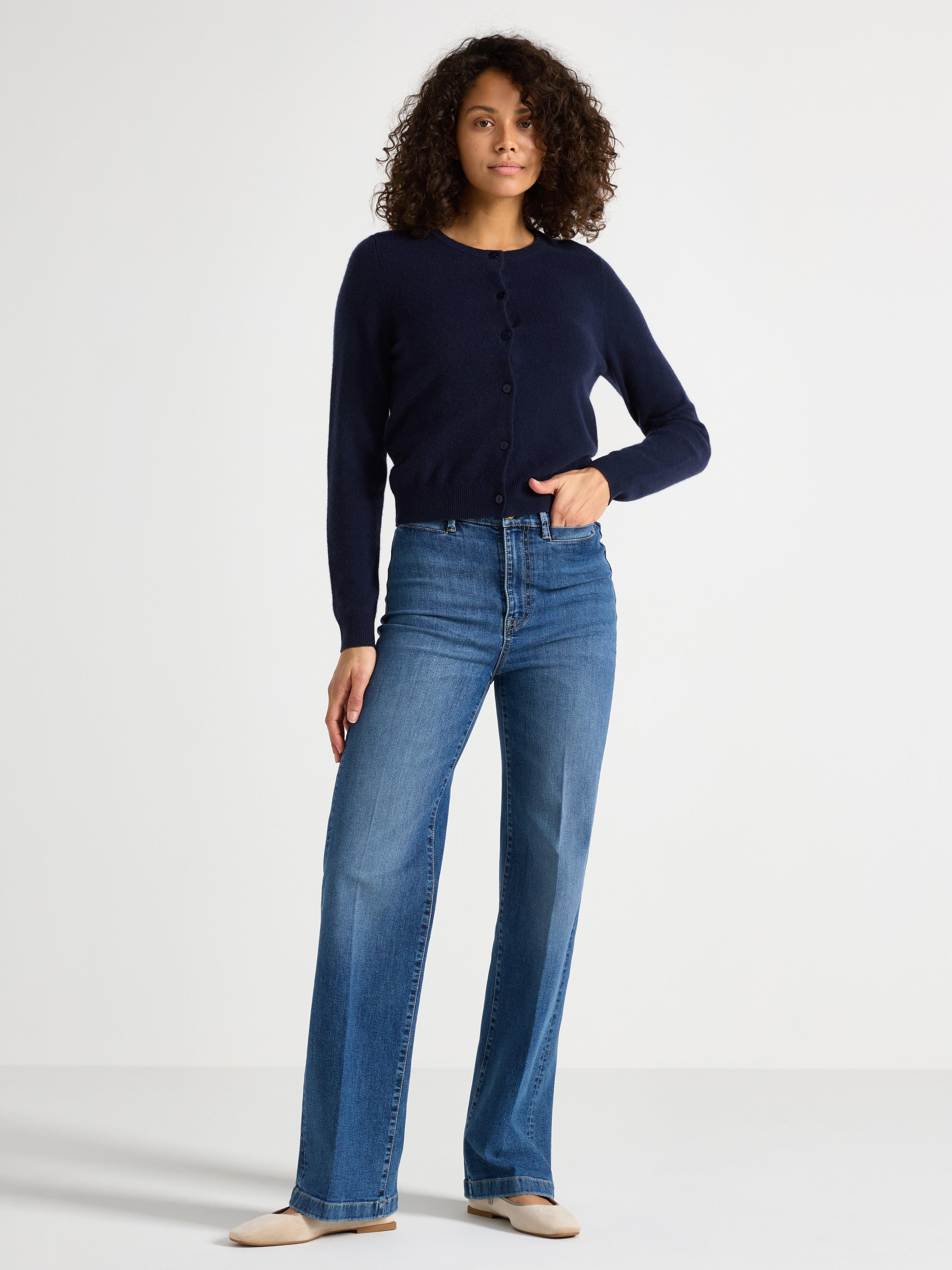 WIDE stretch jeans with wide leg | Lindex