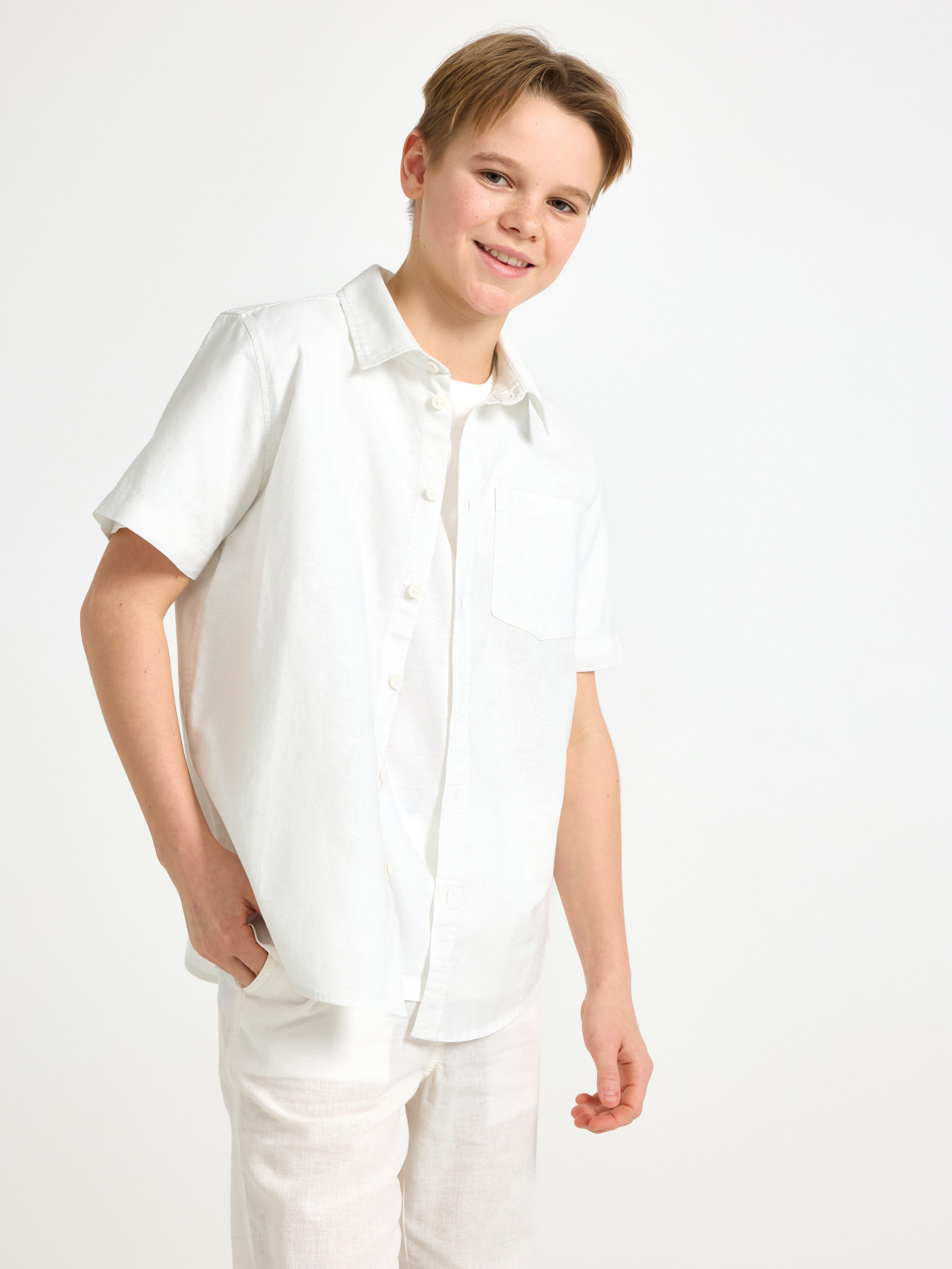 Skjorta i linneblandning | Lindex