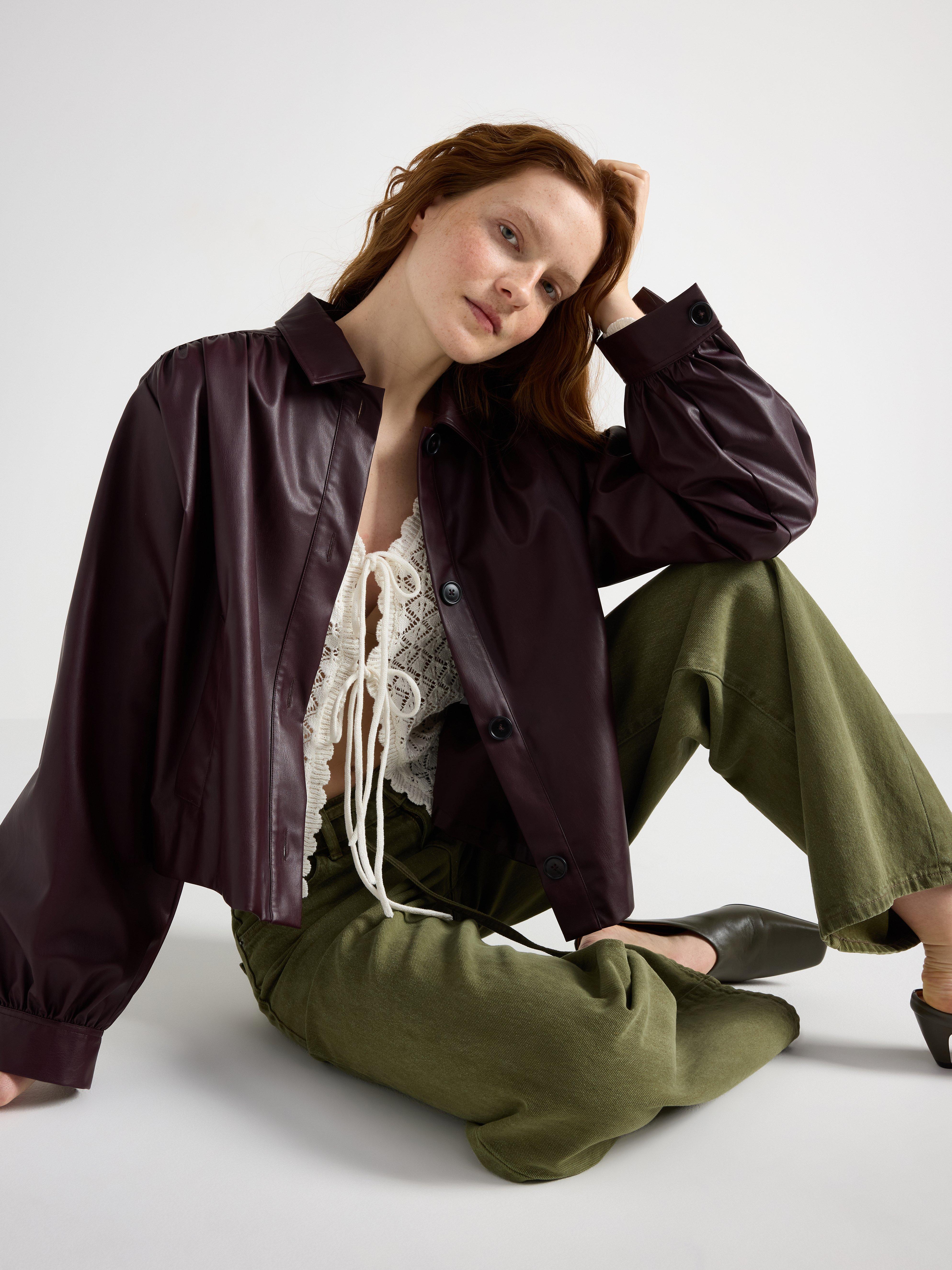 Jacket in imitation leather | Lindex