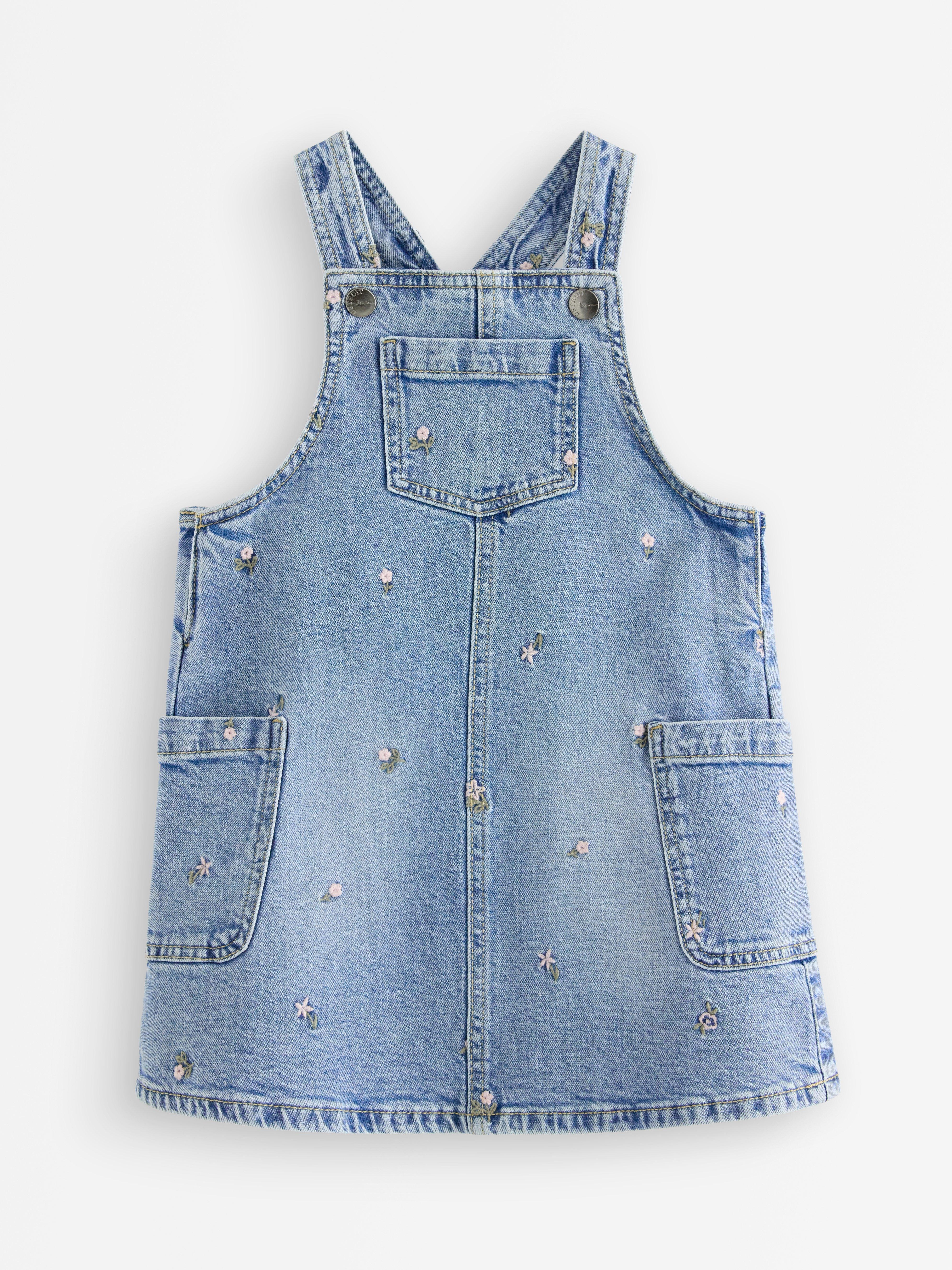 Dungaree dress in denim | Lindex