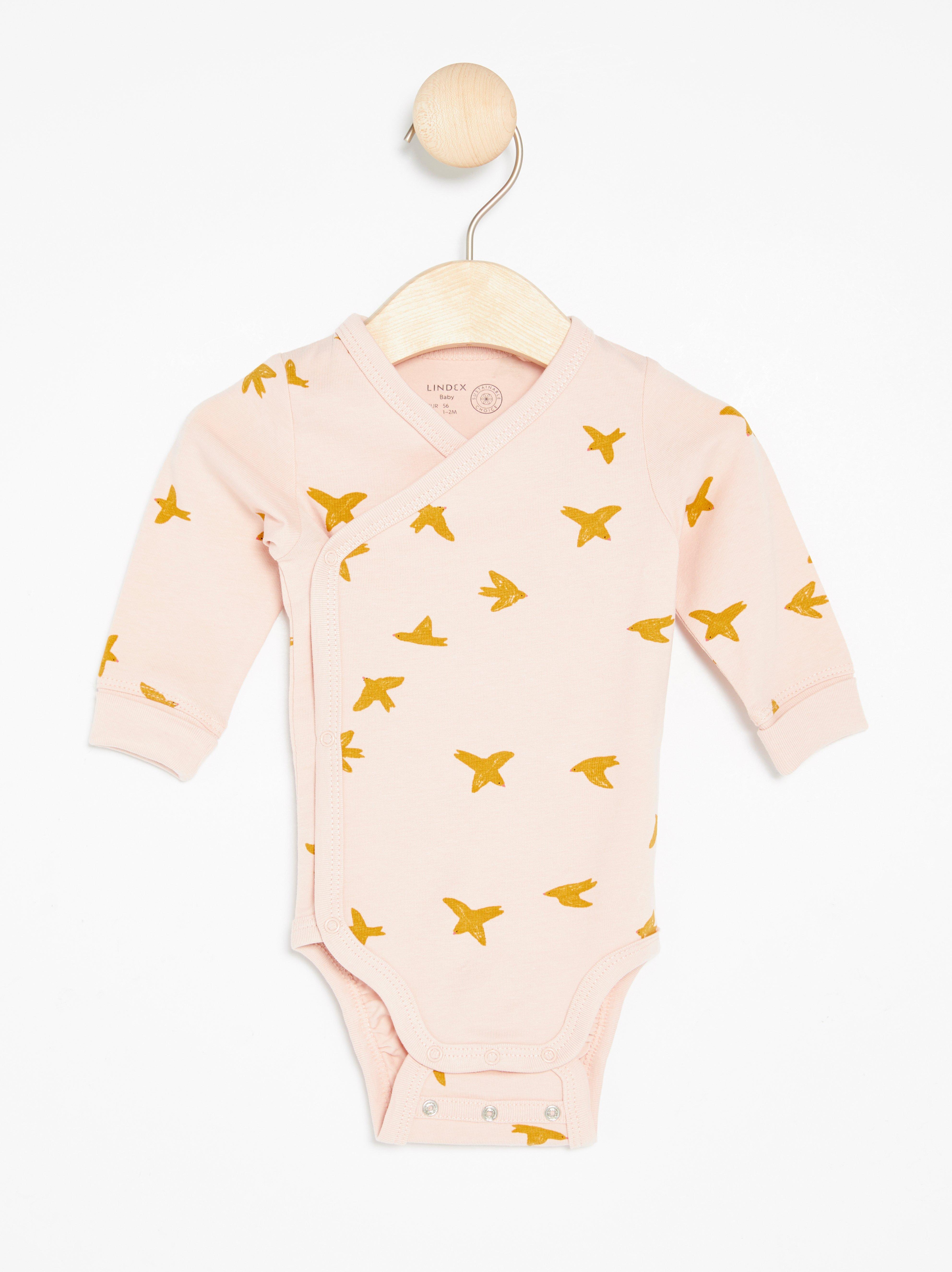 Wrap Bodysuit with Birds | Lindex