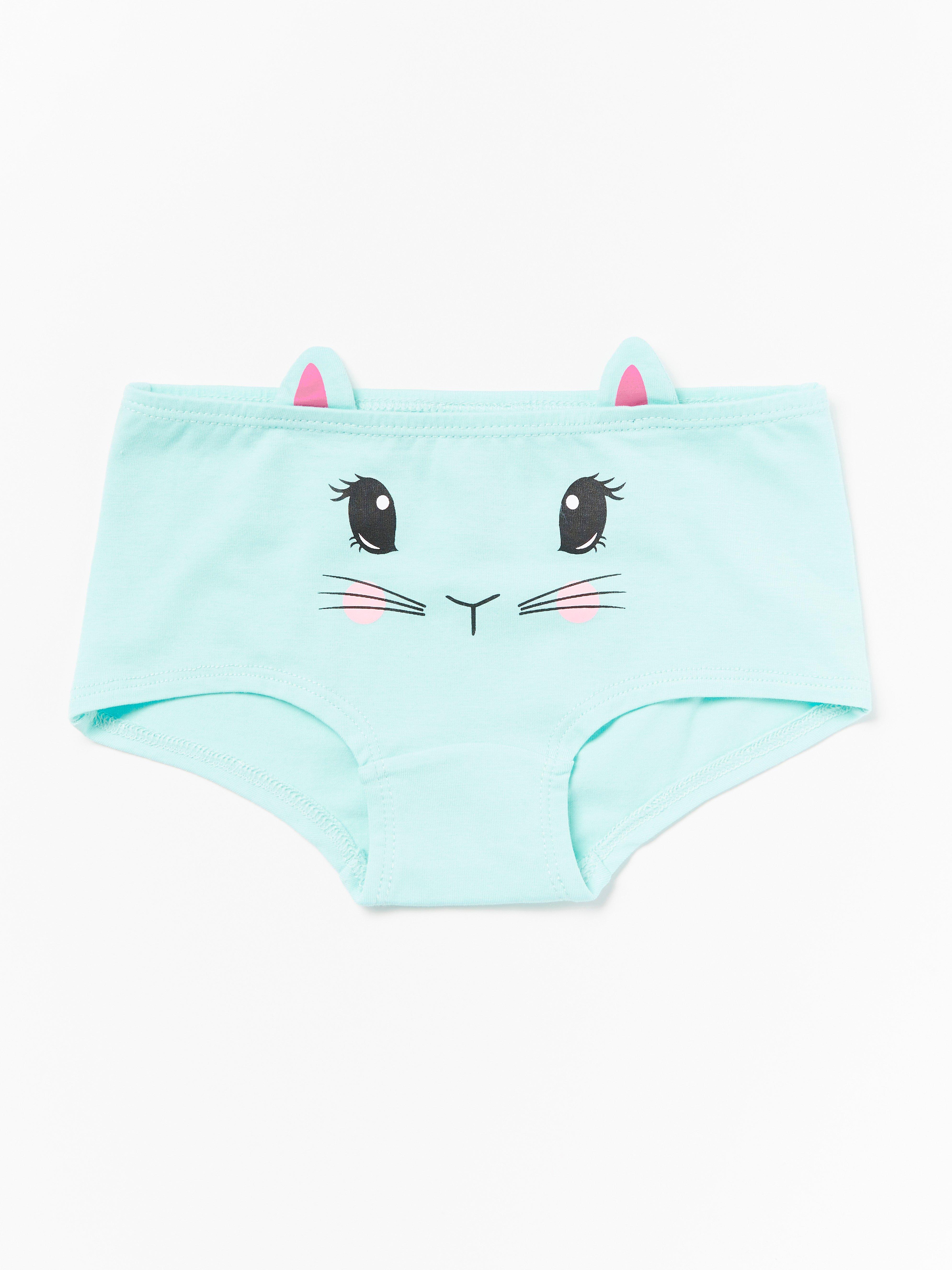 Turquoise briefs with print and ears | Lindex