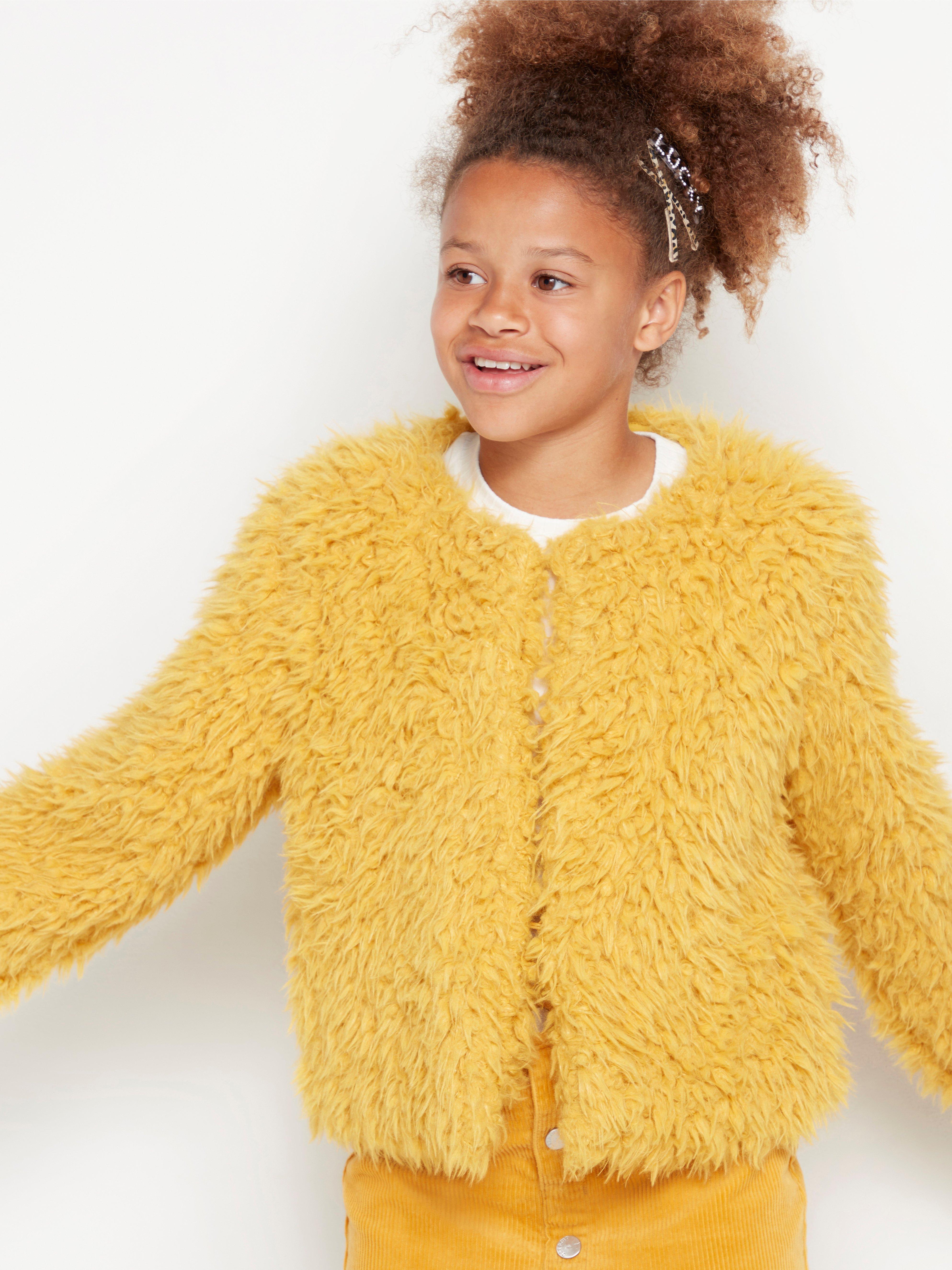 Short fake fur jacket | Lindex