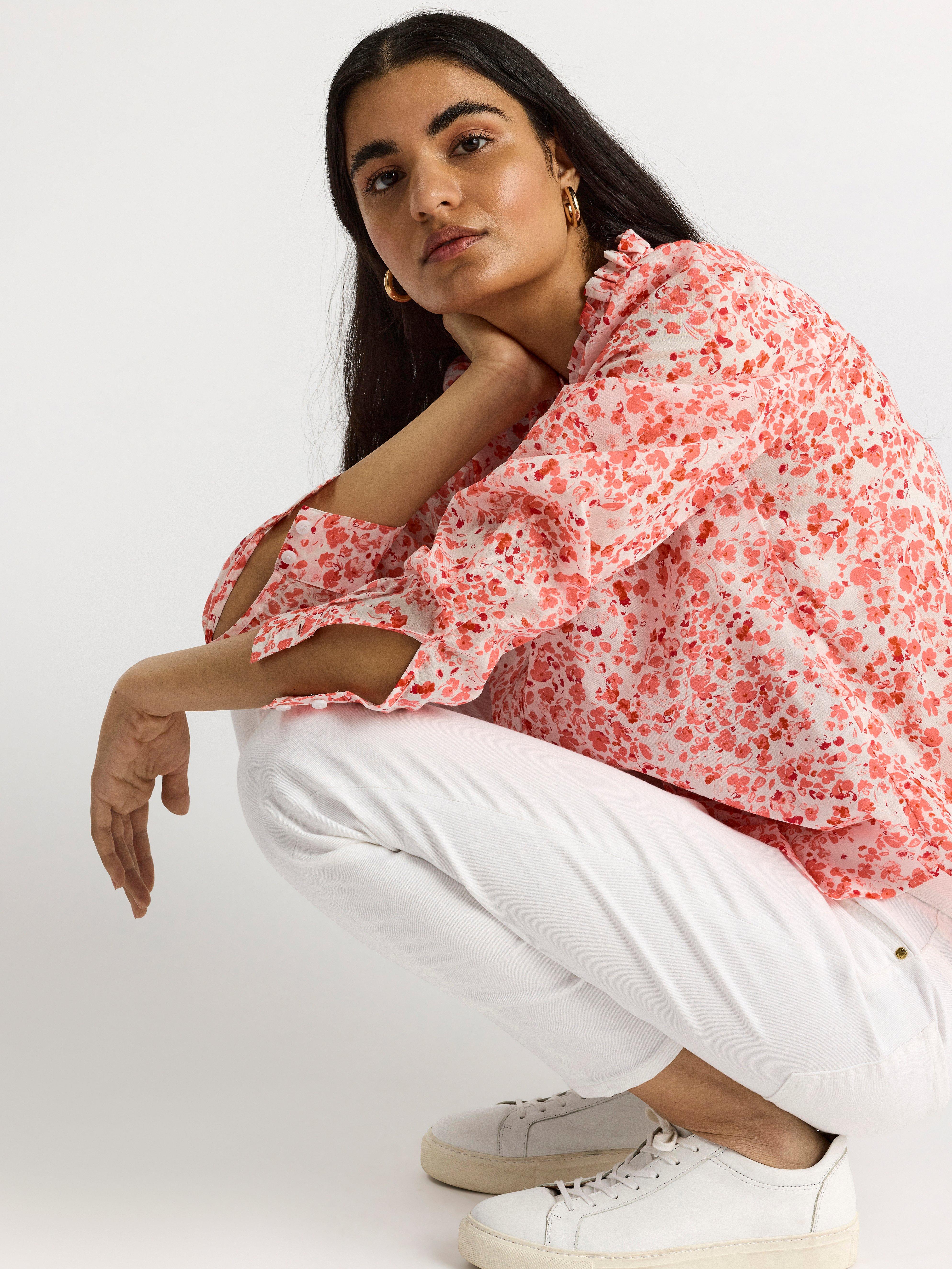 Blommig blus | Lindex