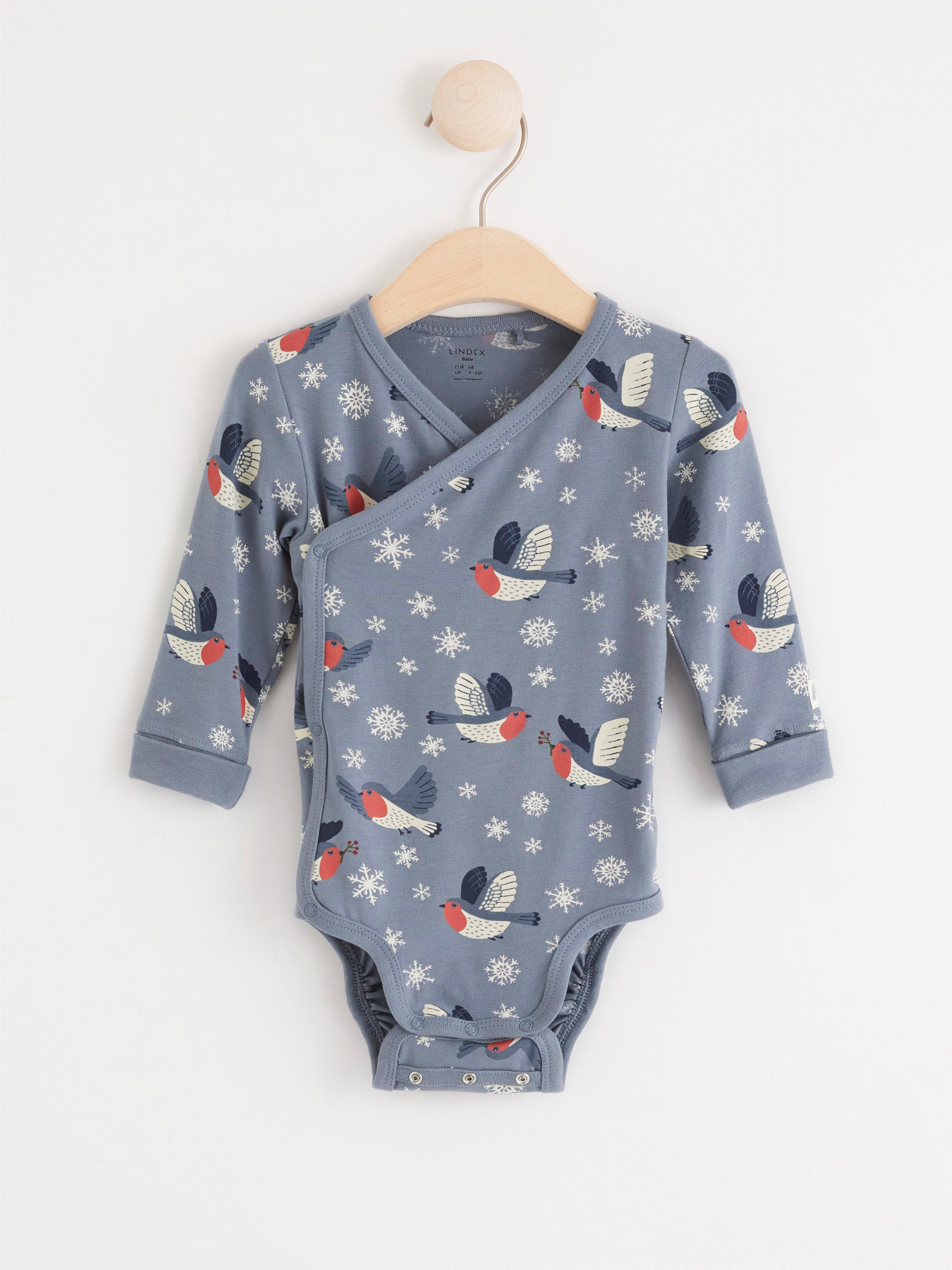 Wrap bodysuit with birds | Lindex