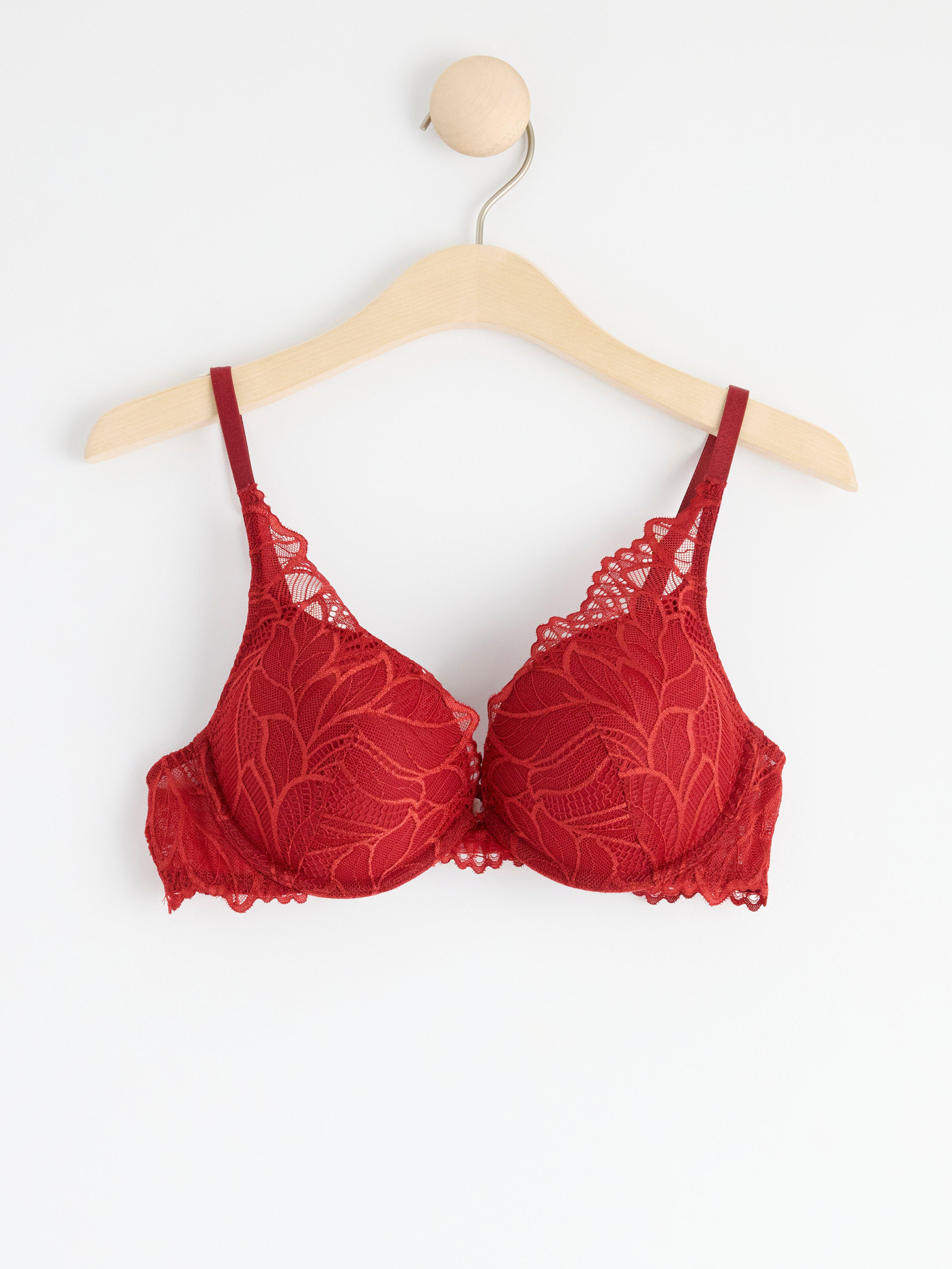 Malva push-up bra with lace | Lindex