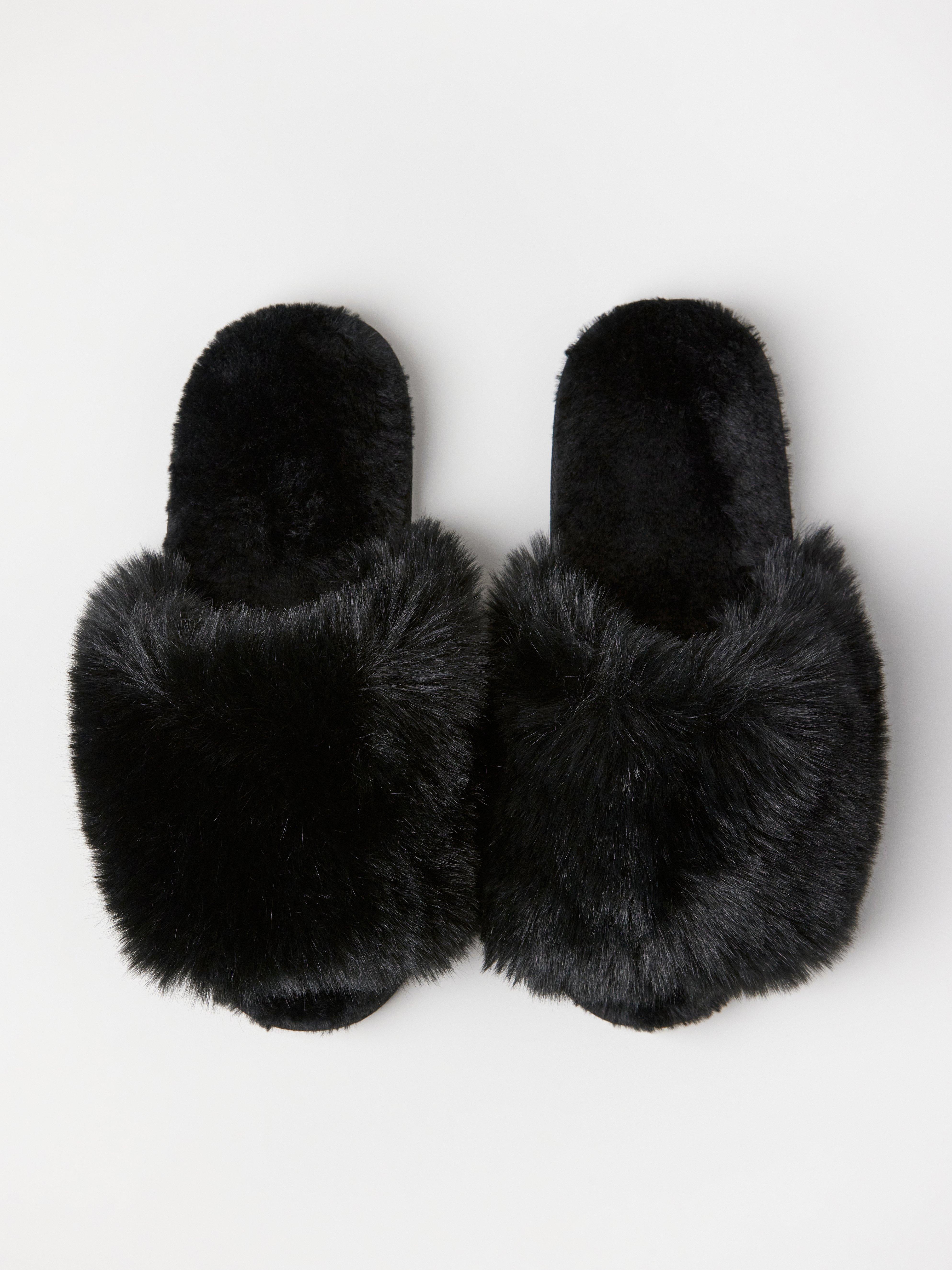 Fake fur slippers | Lindex