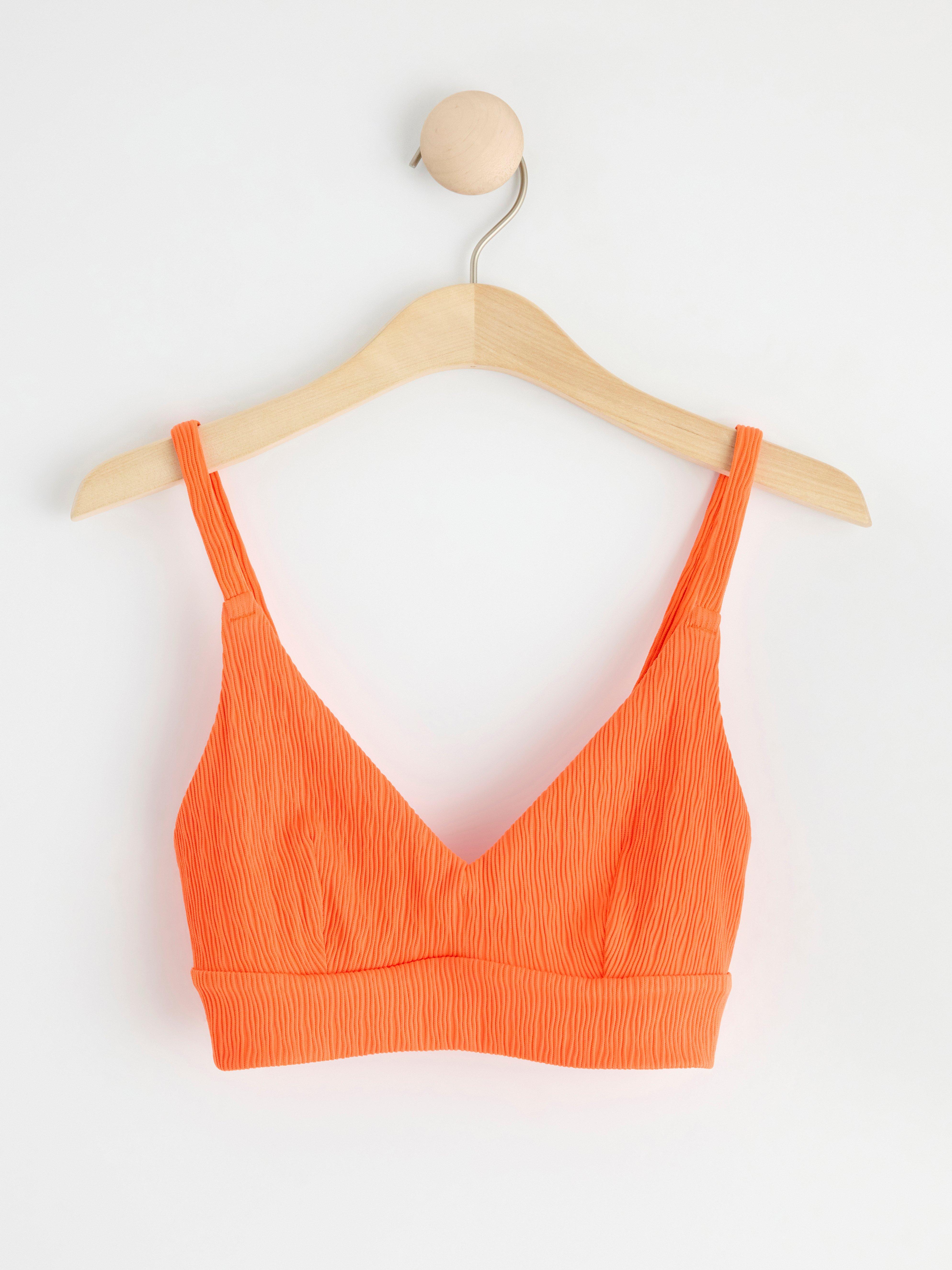 Unpadded bikini top with crinkled texture | Lindex
