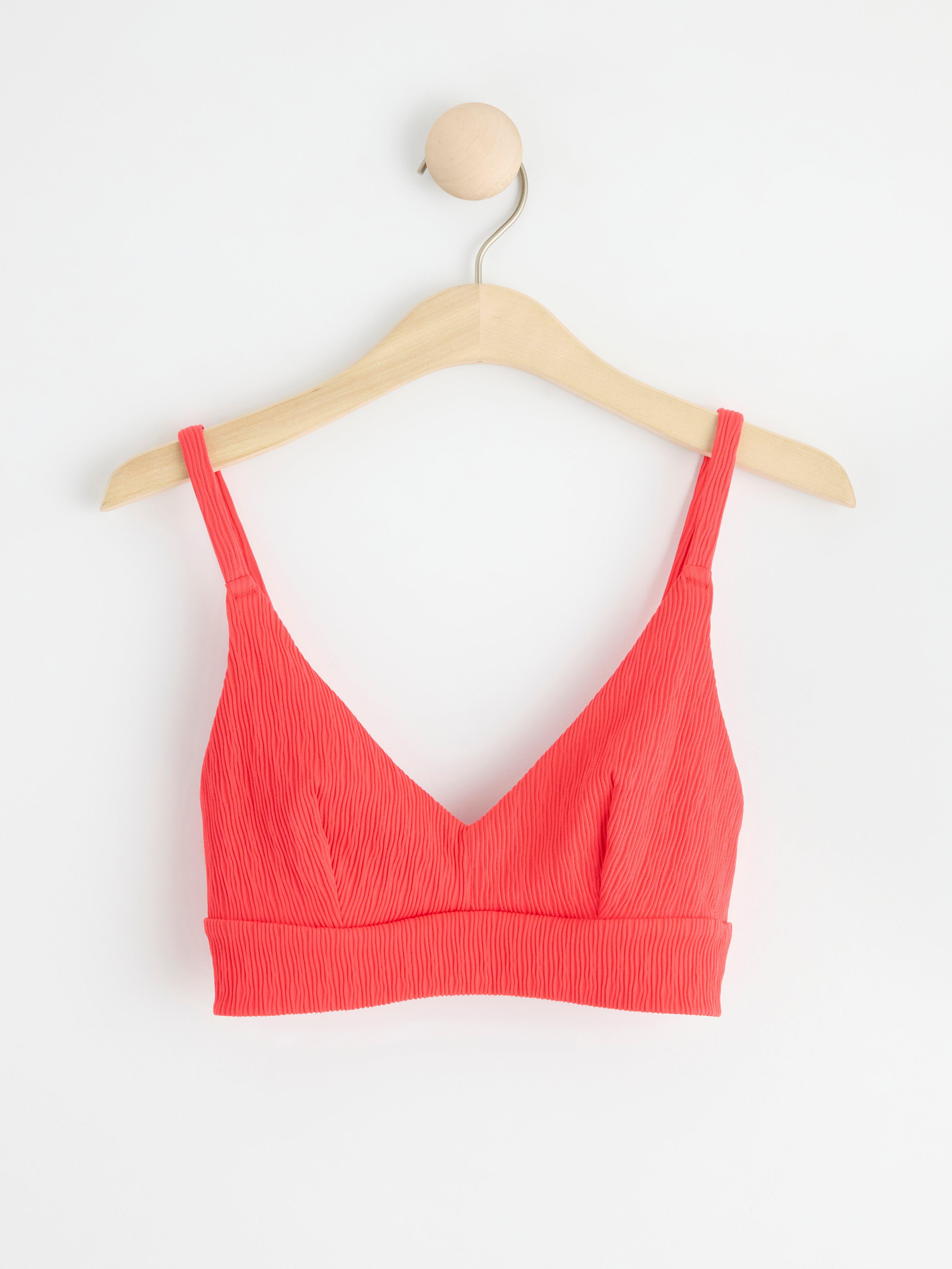 Unpadded bikini top with crinkled texture | Lindex