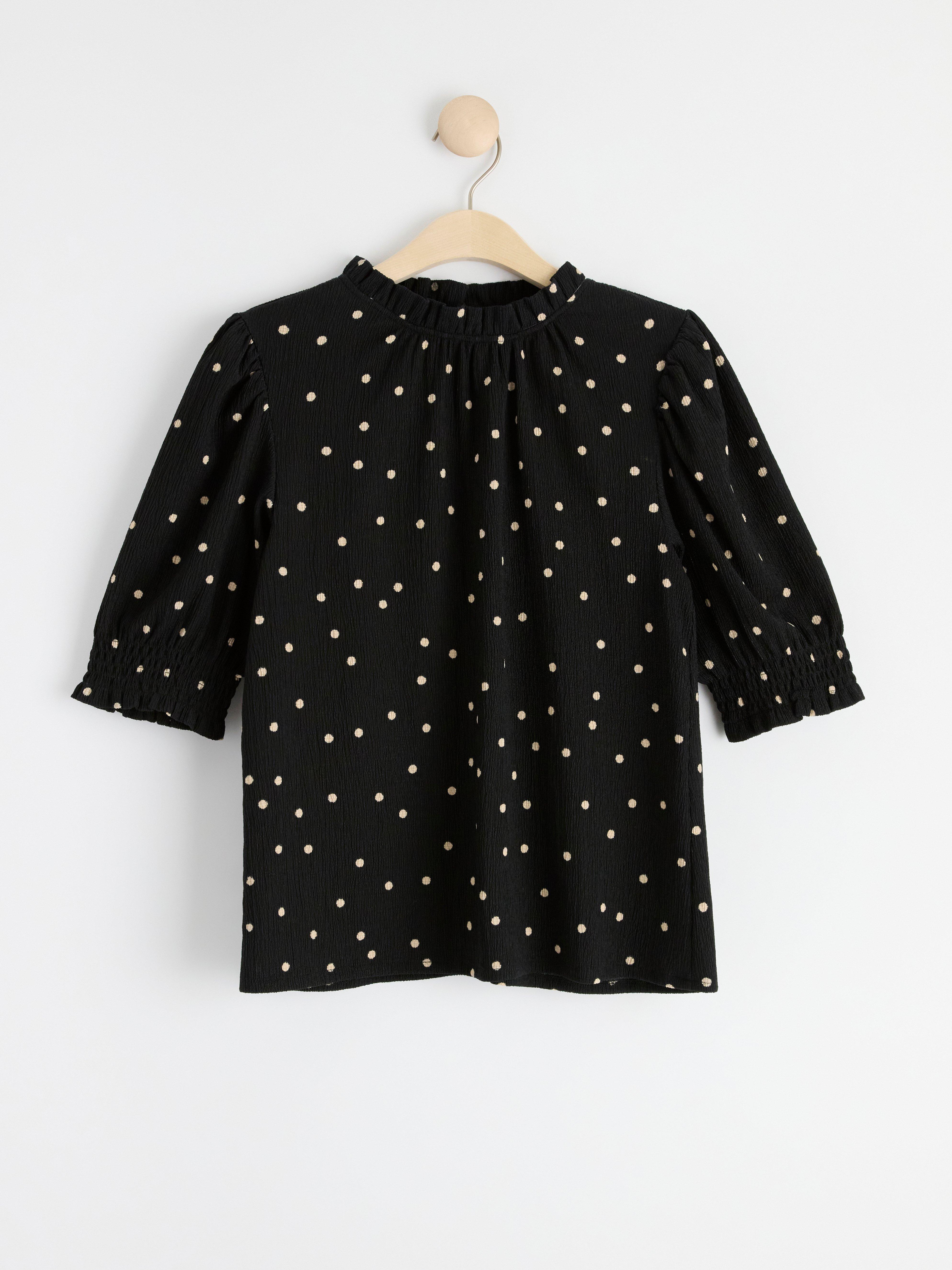 Textured puff sleeve top | Lindex