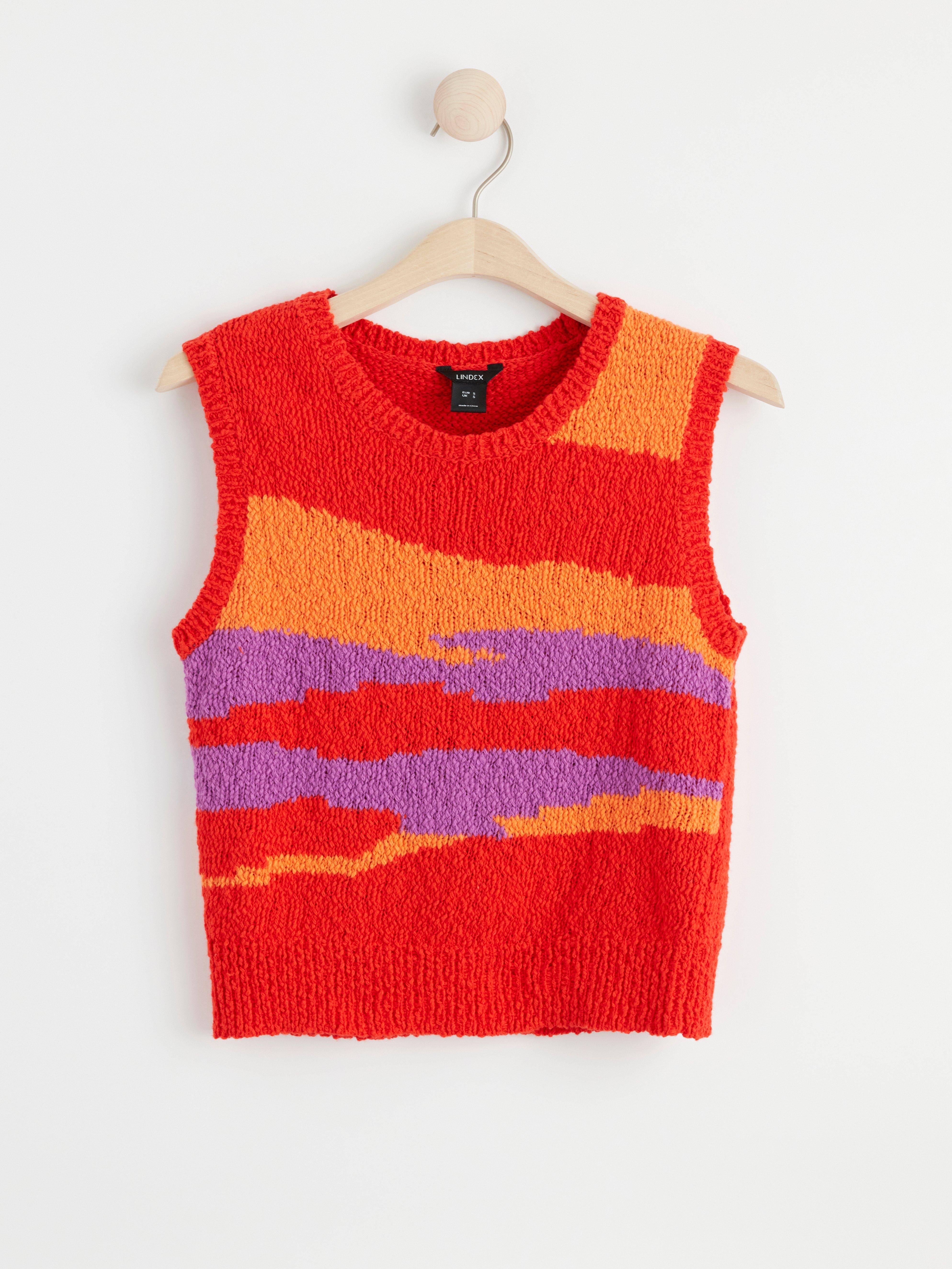 Knitted vest with pattern | Lindex