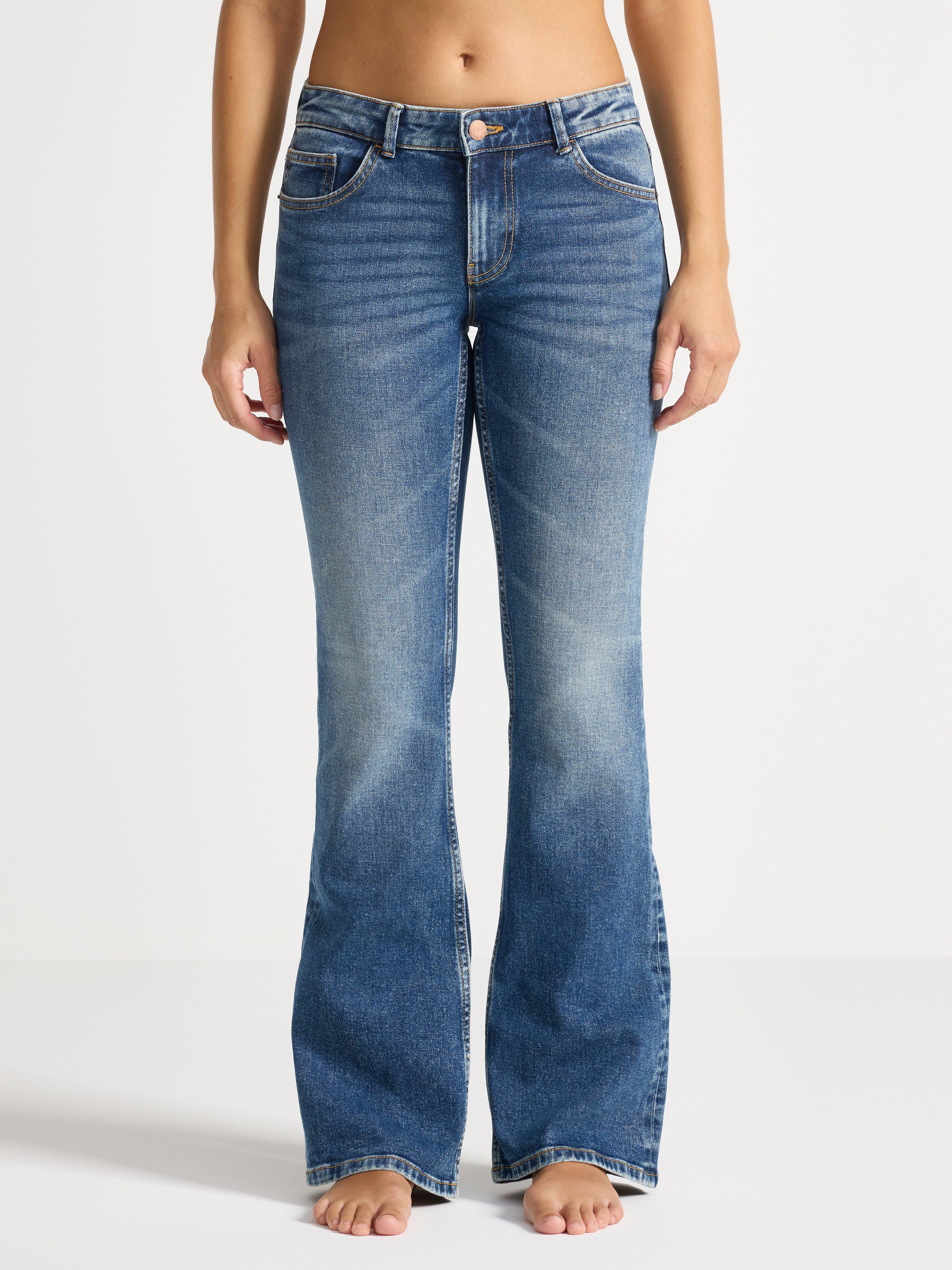 FLARE Fay stretch jeans med lav midje | Lindex