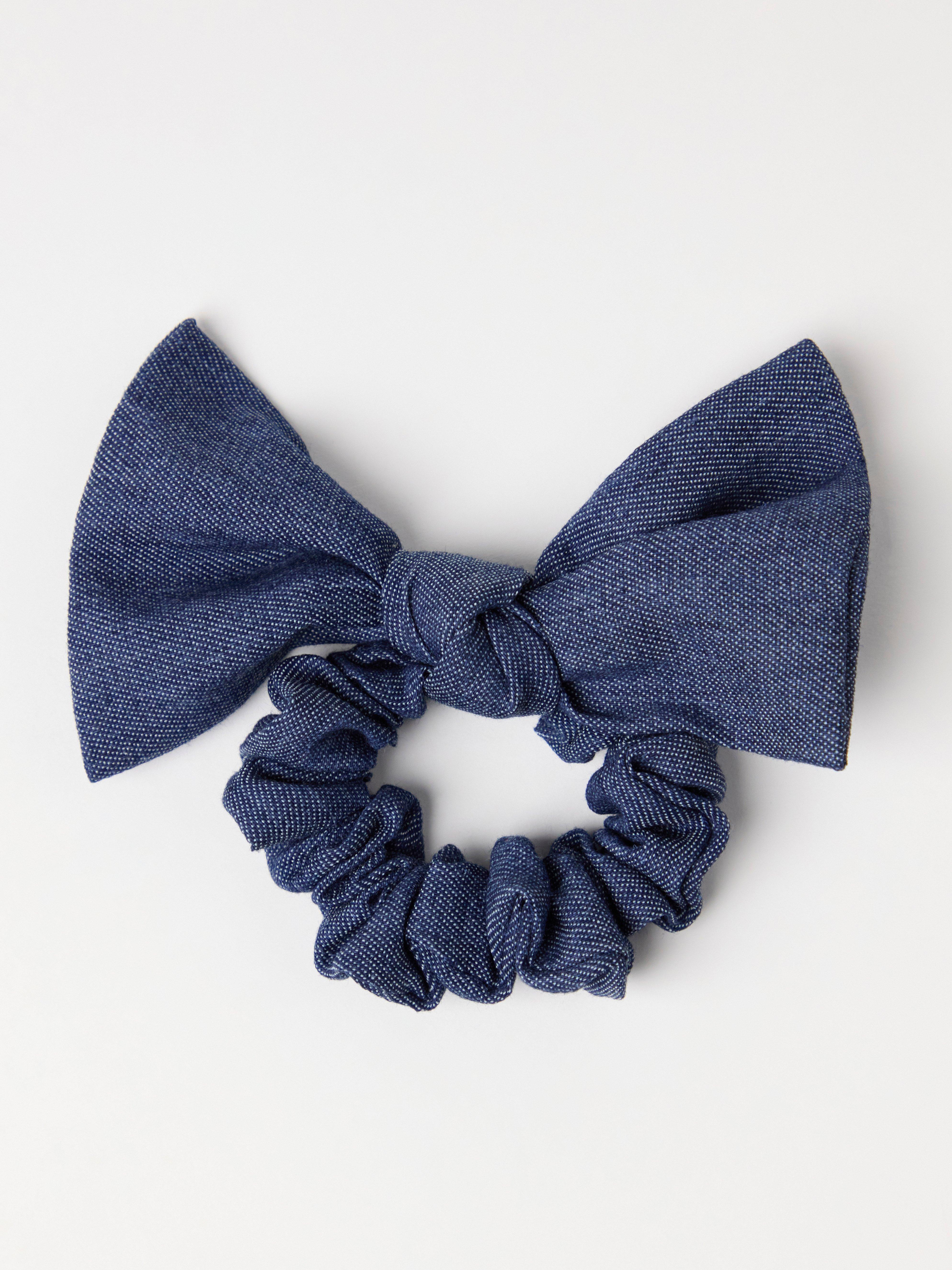 Scrunchie in denim with bow | Lindex