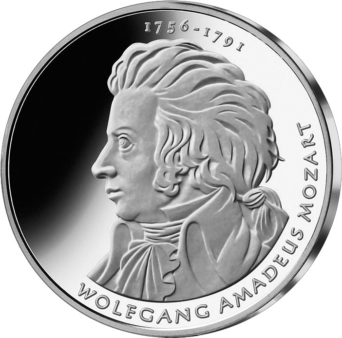 10 Euro Münze Wolfgang Amadeus Mozart | MDM