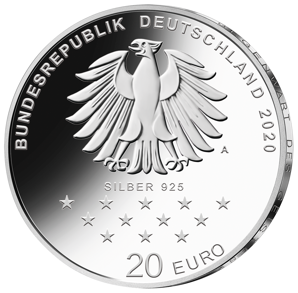 Die offiziellen deutschen 20-Euro-Silber-Gedenkmünzen mit ...