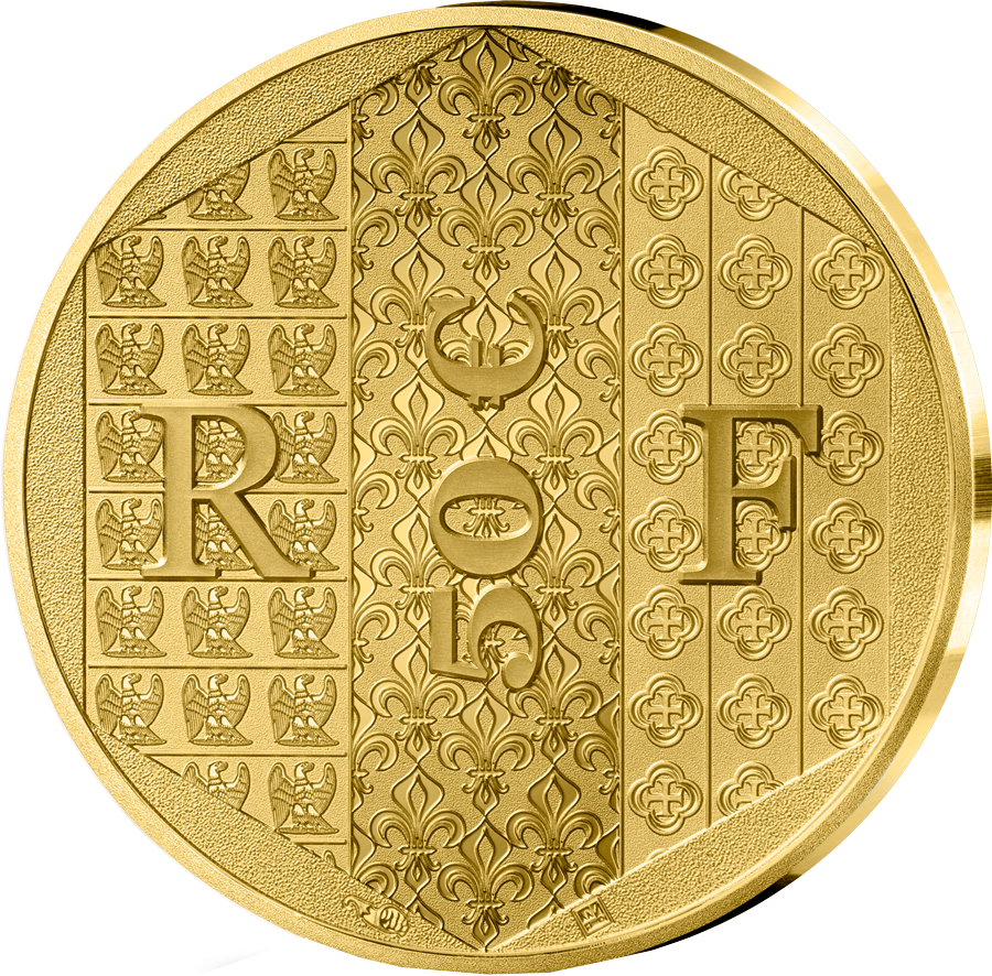 Die Rückseite der Goldmünze "Napoléon d’or" (1/4 Unze, 50 Euro ...