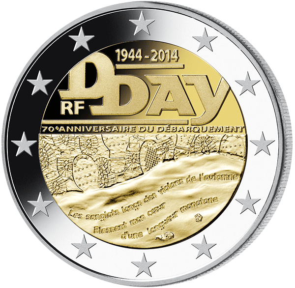 2 Euro Munze D Day