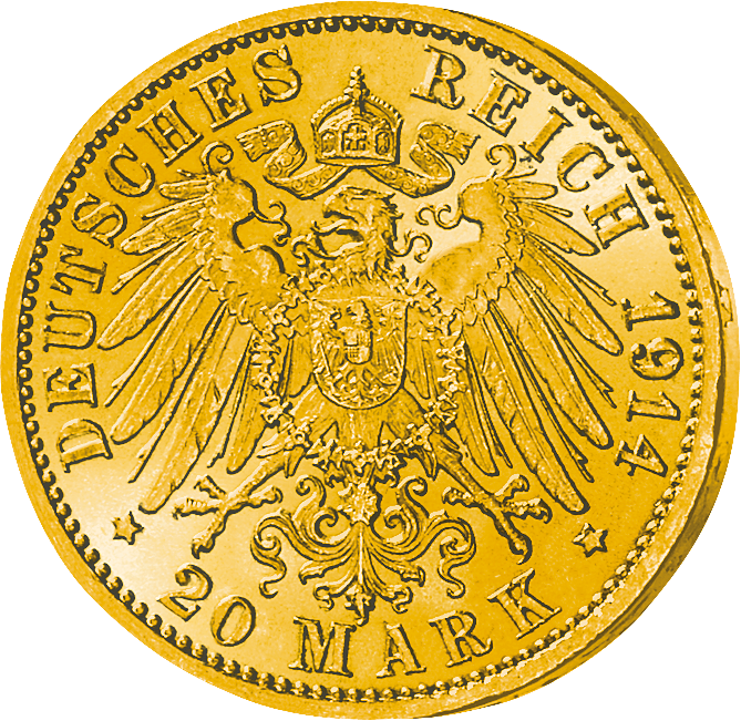 Goldmünze Deutsches Reich 20 Mark