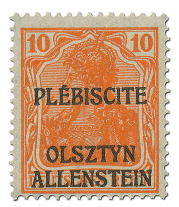 Briefmarken-Komplettsatz "Allenstein" unverausgabt - borek.de