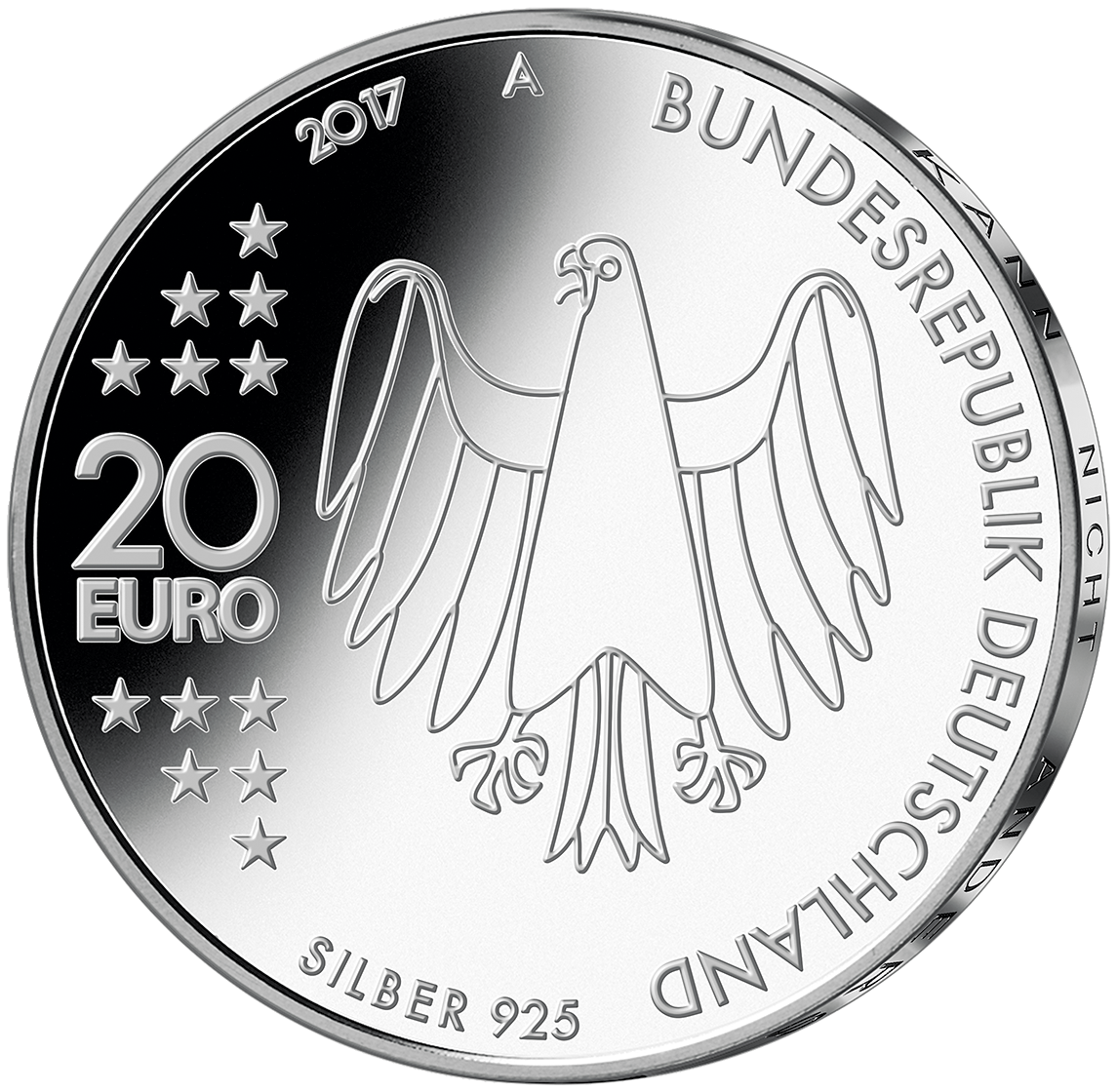 Die deutschen 20-Euro-Münzen im Jahressatz 2017 | MDM