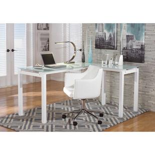 Rent to Own Ashley Baraga 2 Piece L Desk Chair White at Aaron s today