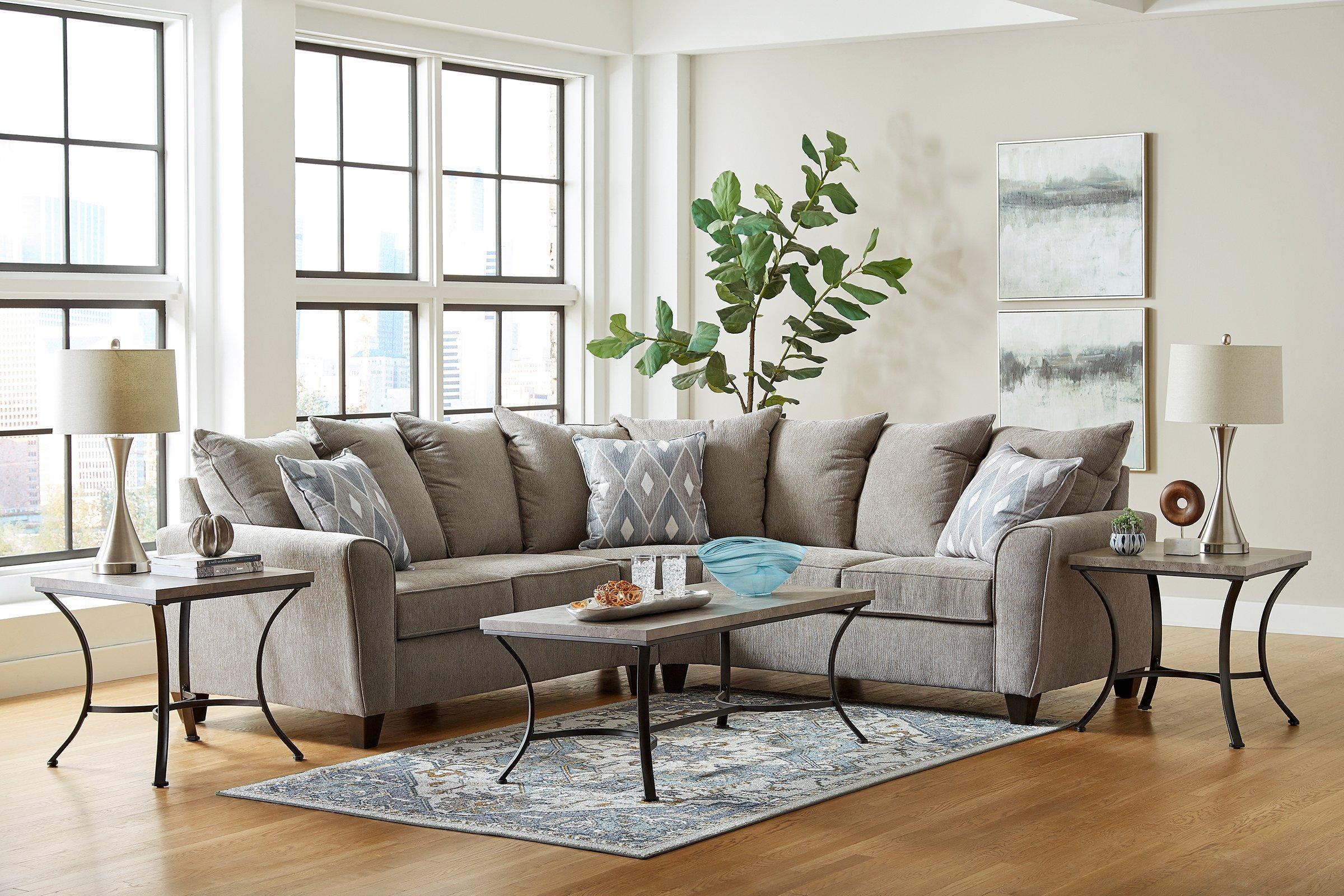 Rent to Own Lane Furniture Moreno Khaki Sectional at Aaron's today!
