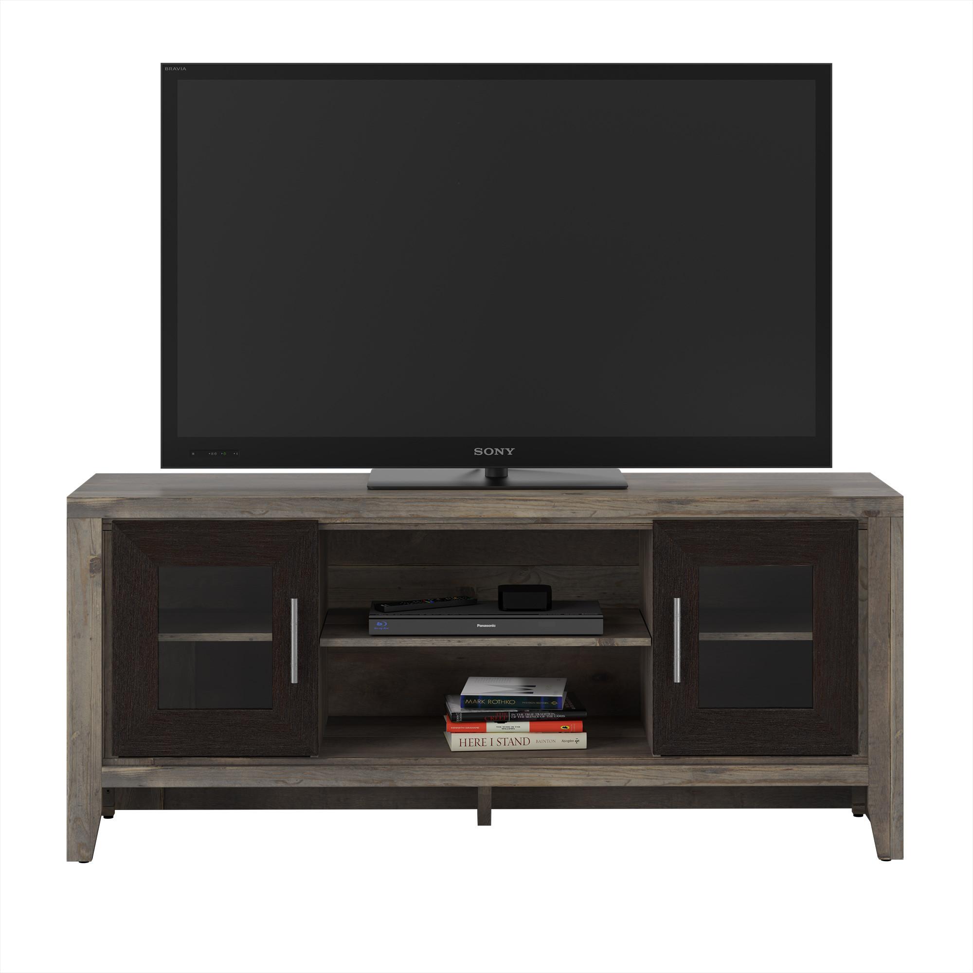 Rent to Own Oak Furniture West Modesto II 60" TV Console w/Glass at ...