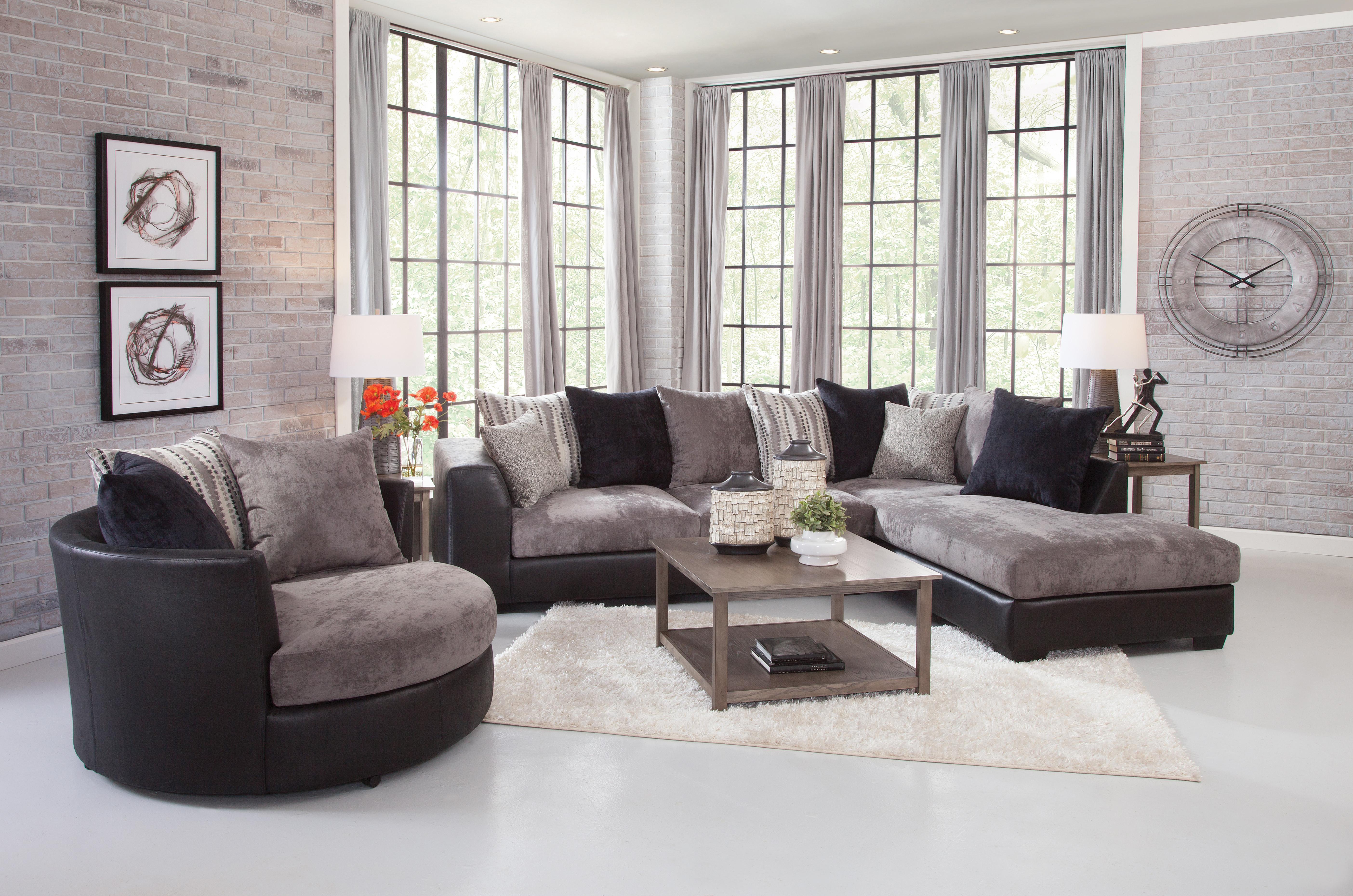 Rent to Own Woodhaven 2 - Piece Jamal Sectional w/ Barrel Chair at ...