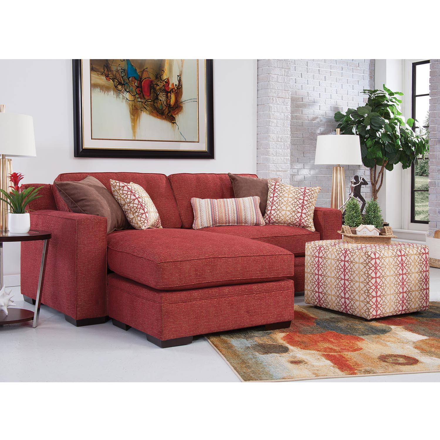 Rent to Own Woodhaven 2 - Piece Brandy Sofa Chaise & Ottoman at Aaron's ...