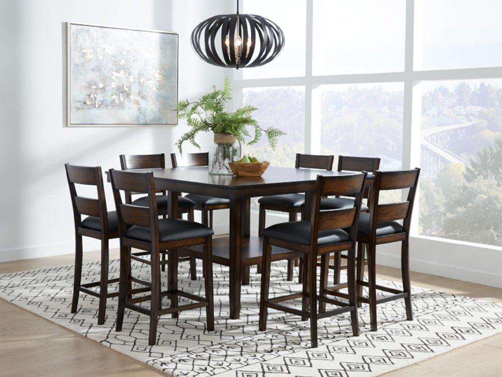 Rent to Own Standard 9 - Piece Delaney Counter Height Dining Set at ...