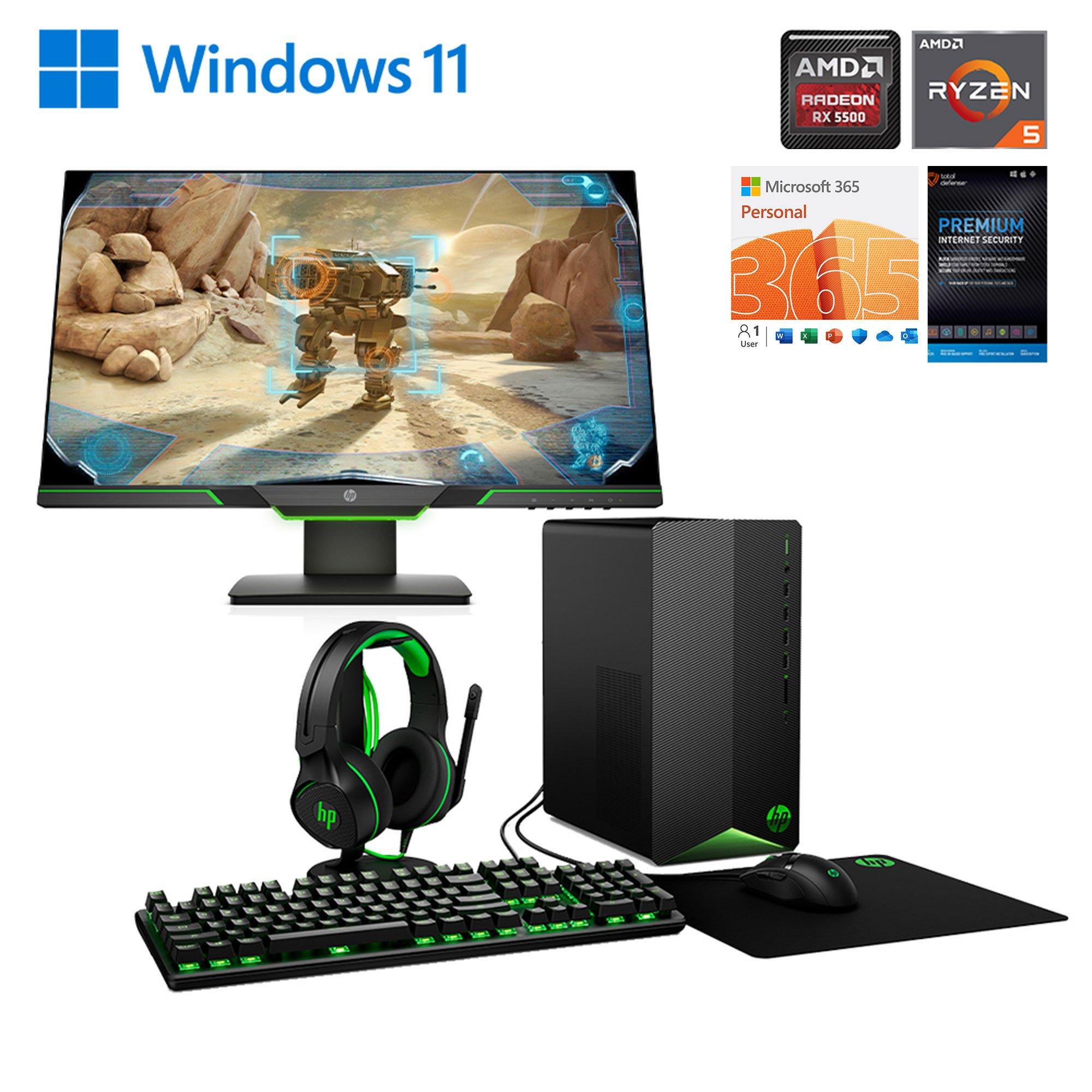 Rent to Own HP HP Gaming Desktop w/ AMD Ryzen™ 5 CPU, 25" Monitor ...