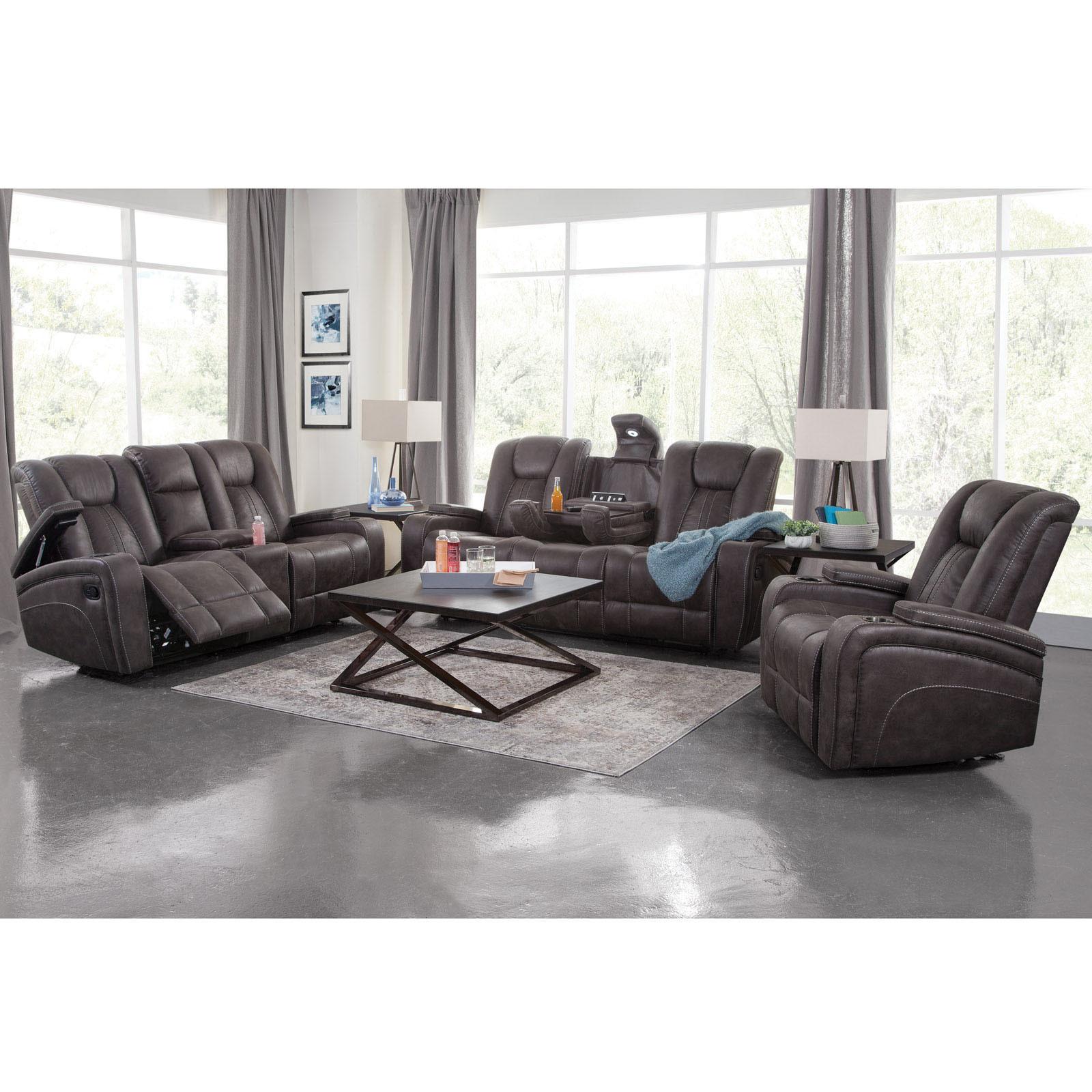 Rent to Own Man Wah Cowboy Reclining Sofa, Glider Loveseat, Glider ...