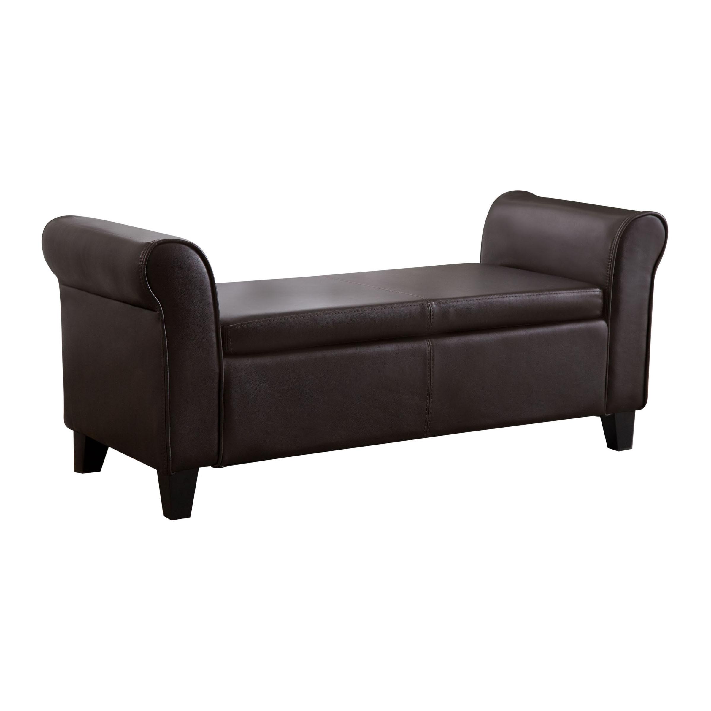 Rent to Own Abbyson Living Leather Storage Ottoman Bench at Aaron's today!