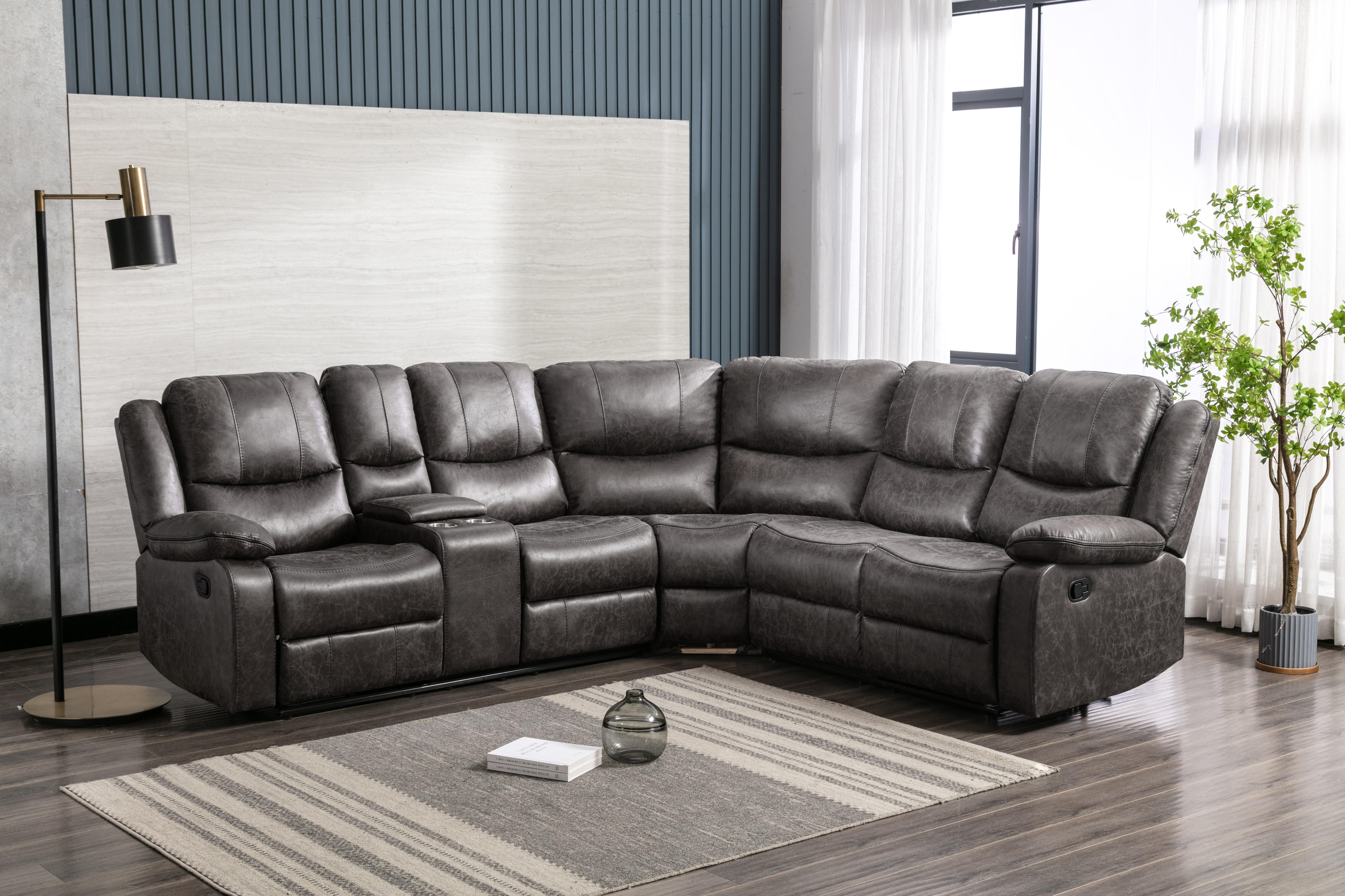 Rent to Own Mazin 3 - Piece Everett Reclining Sectional at Aaron's today!