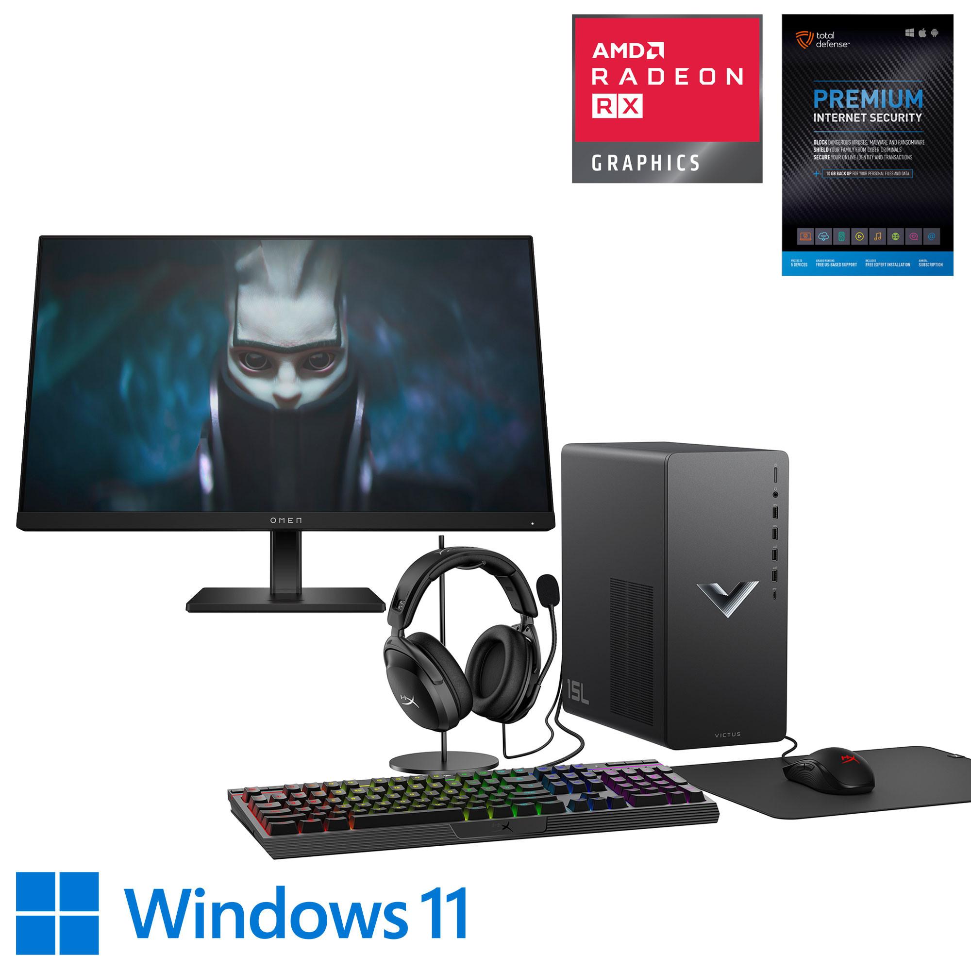 Rent to Own HP HP Victus Gaming Desktop w/ 24" Monitor & Total Defense ...