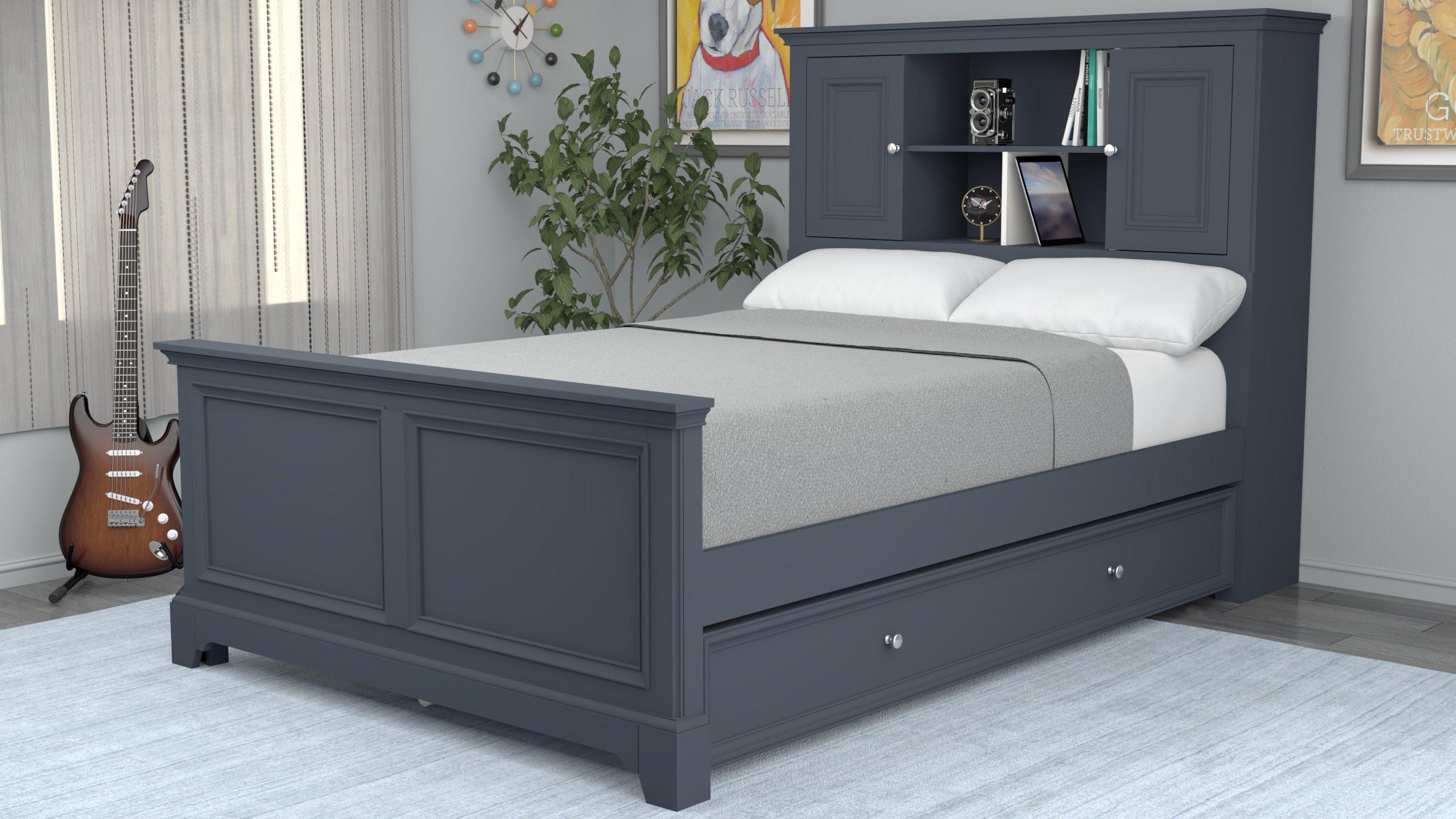 Rent to Own Oak Furniture West Belmar Full Youth Bed with Twin Trundle ...