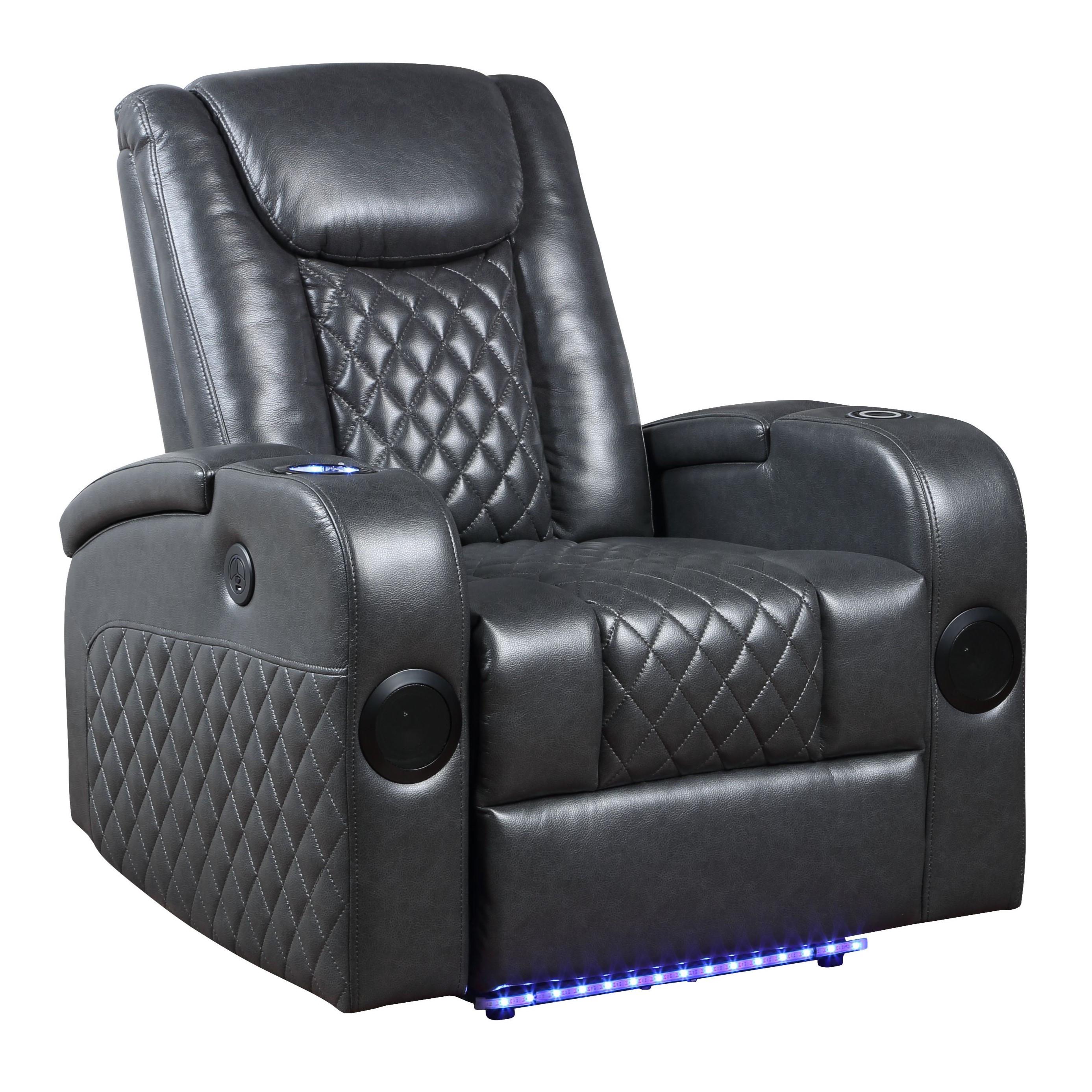 Rent to Own Acme Furniture Alair Power Motion Recliner - Dark Gray at ...