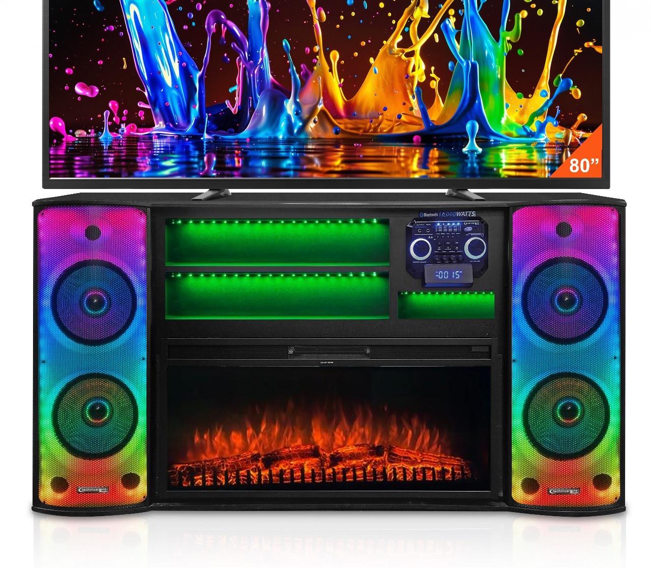 Rent to Own Technical Pro 10,000 watt Fireplace TV Stand at Aaron's today!