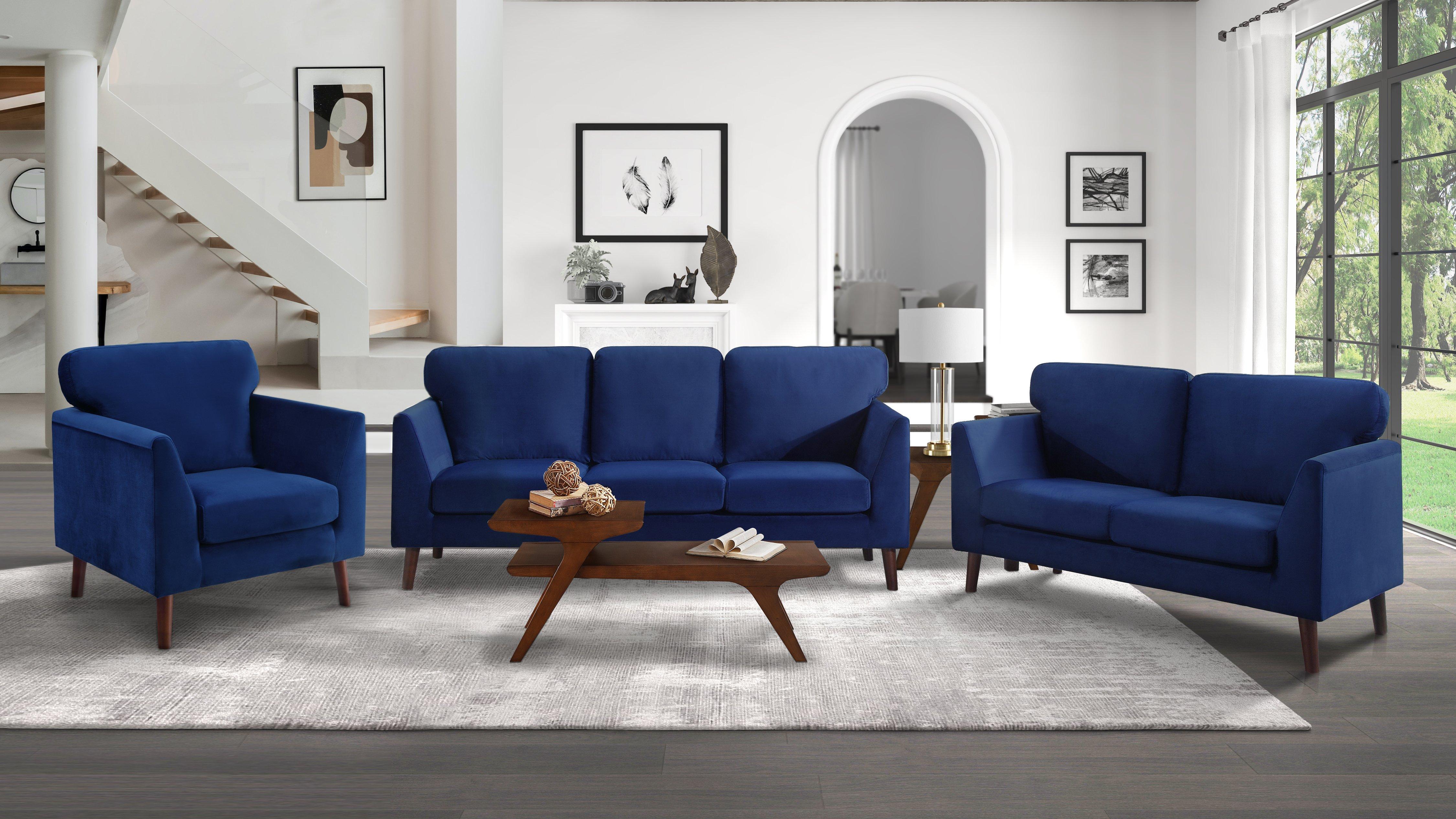 Rent to Own Mazin 2 - Piece Trolley Sofa & Loveseat - Blue at Aaron's ...