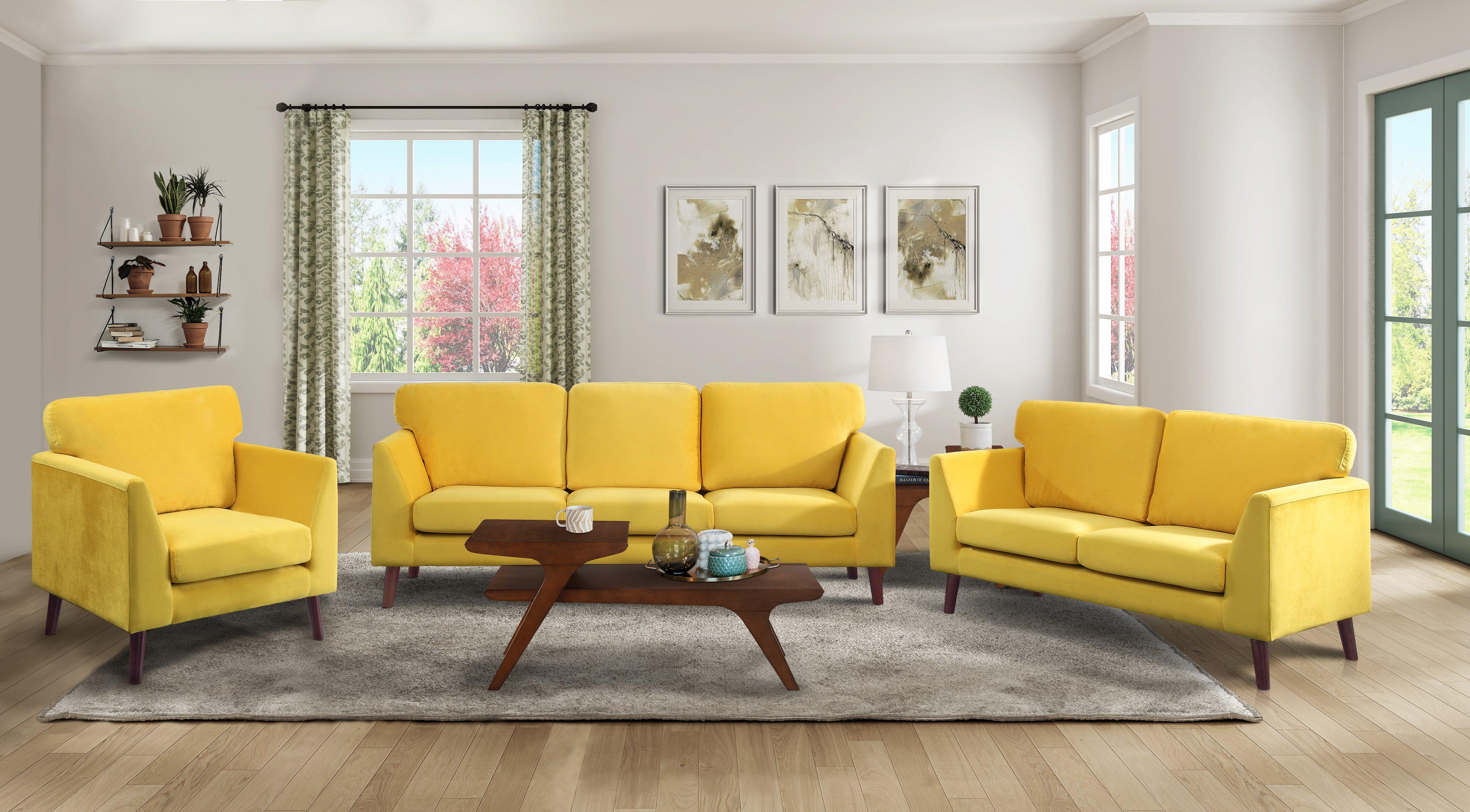 Rent to Own Mazin 2 - Piece Trolley Sofa & Loveseat - Yellow at Aaron's ...