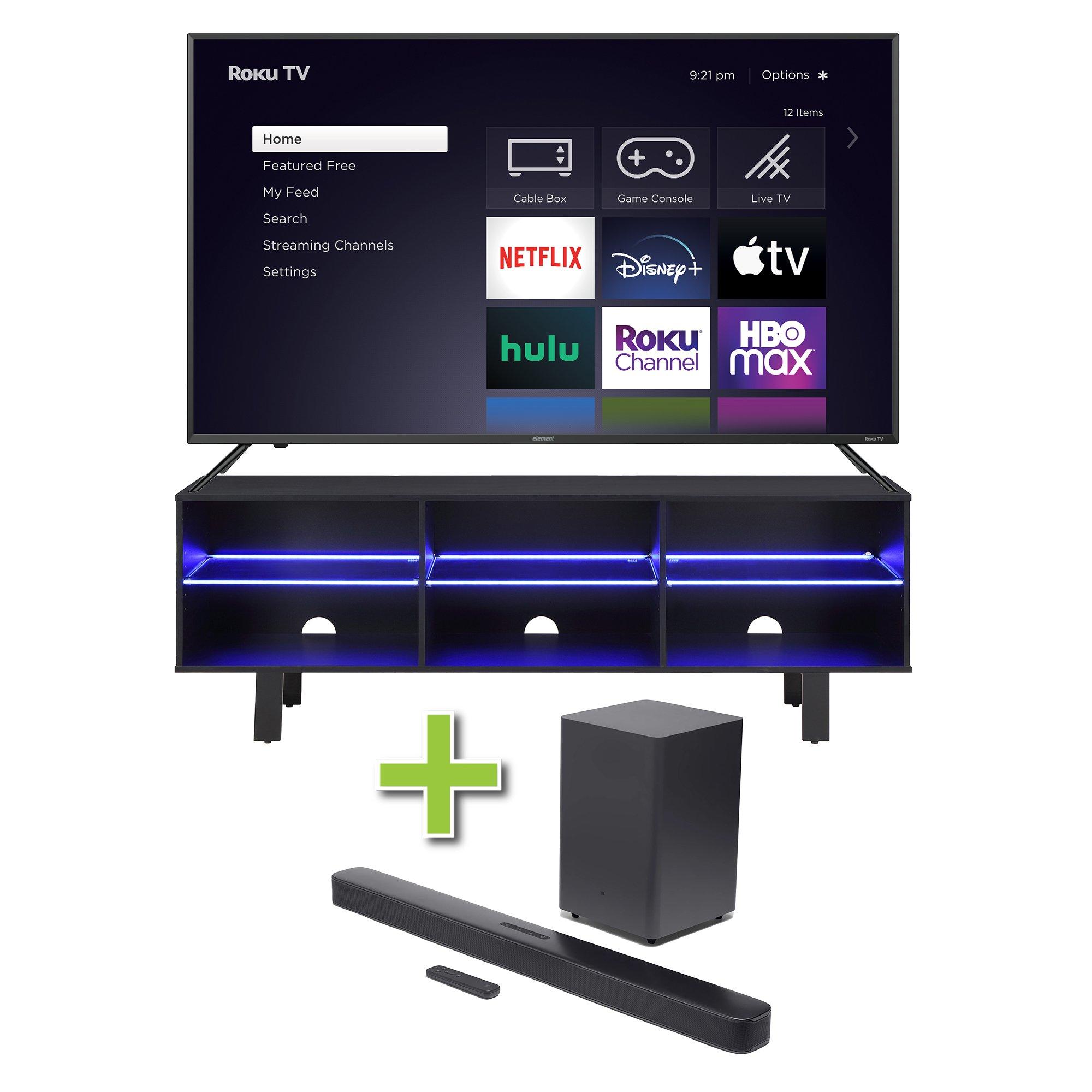 Rent to Own Element Electronics 65" Element TV w/ Soundbar & TV Stand ...