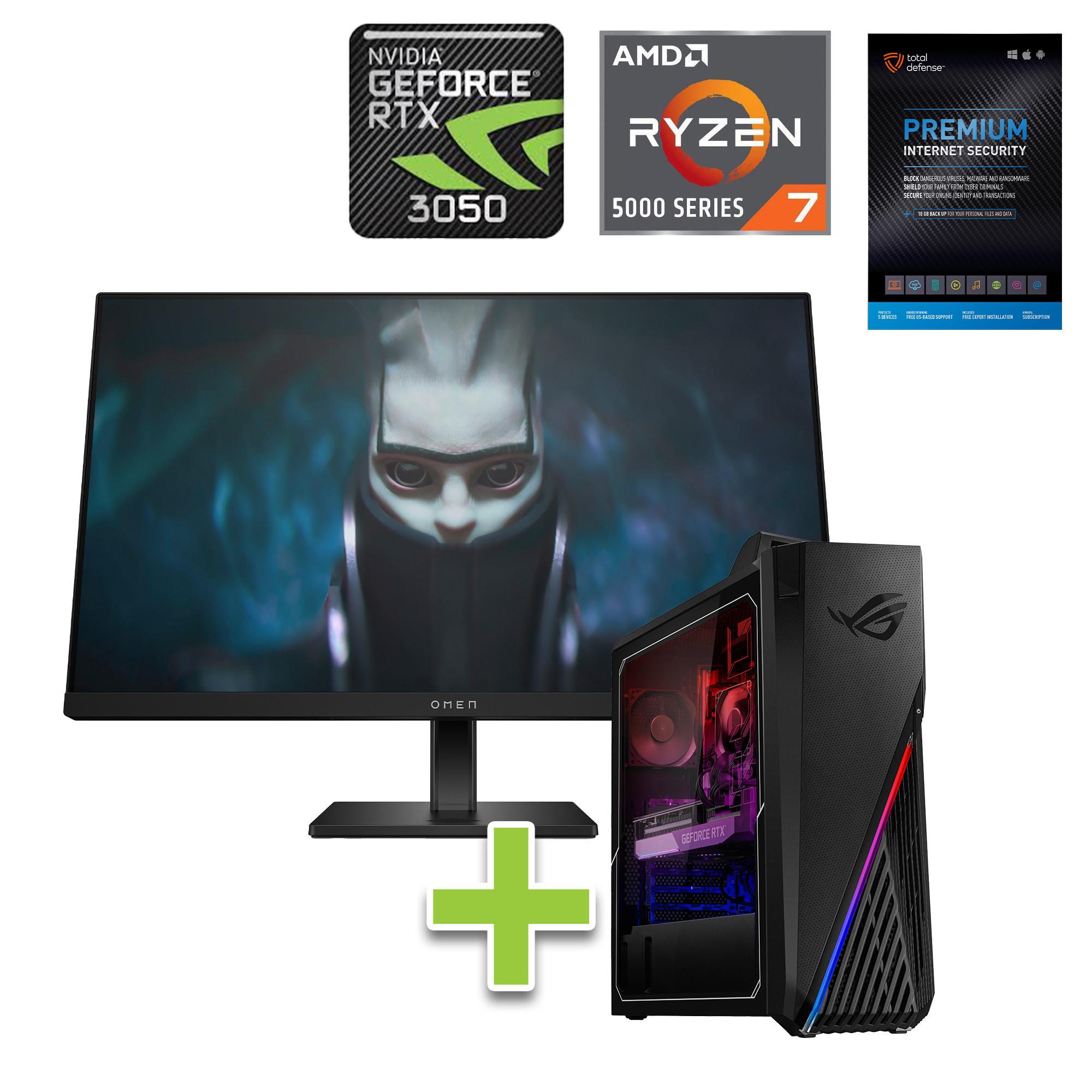 Rent to Own ASUS ASUS ROG Gaming Desktop w/ Total Defense & 24" Monitor ...