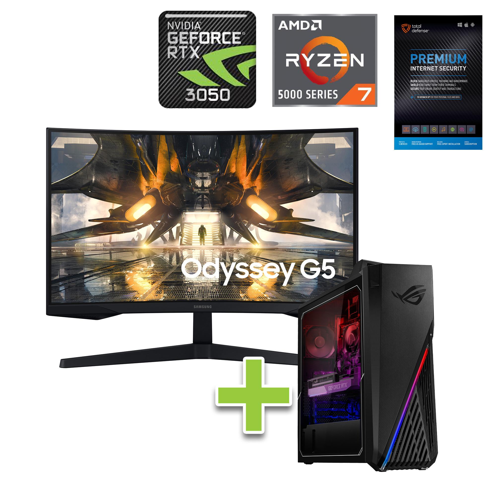 Rent to Own ASUS ASUS ROG Gaming Desktop w/ Total Defense & 27" Curved ...